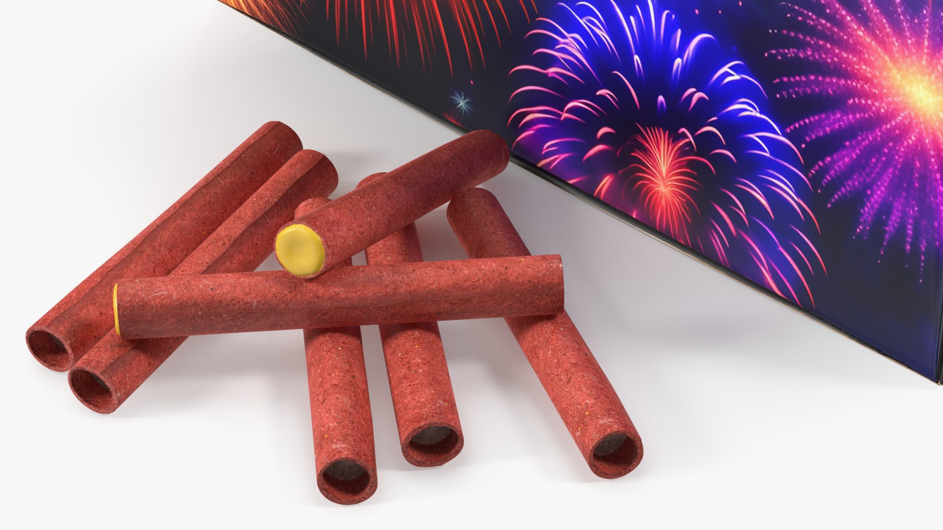 Firecrackers Box Mockup 3D Model - TurboSquid 2197324