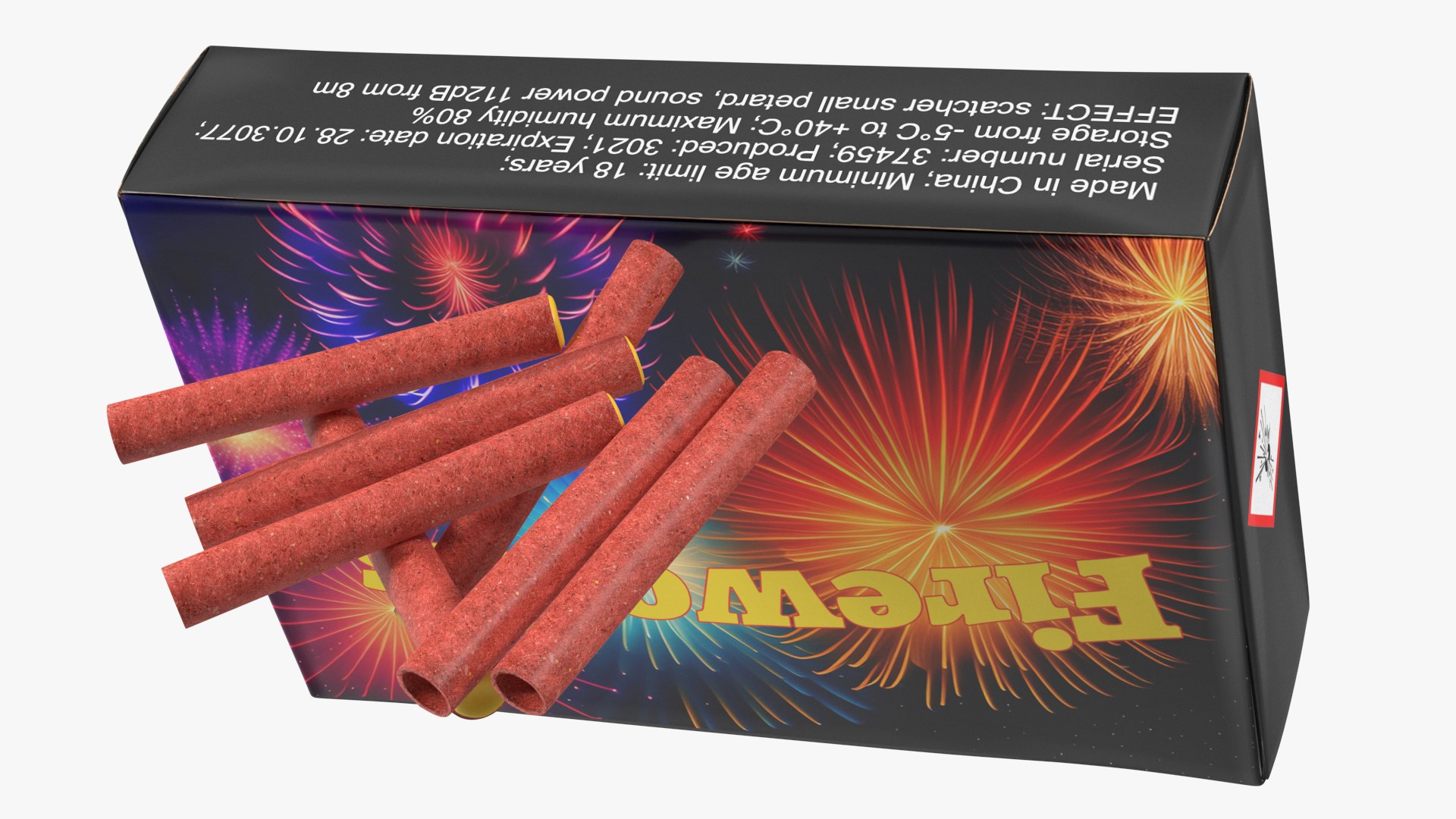 Firecrackers Box Mockup 3D Model - TurboSquid 2197324
