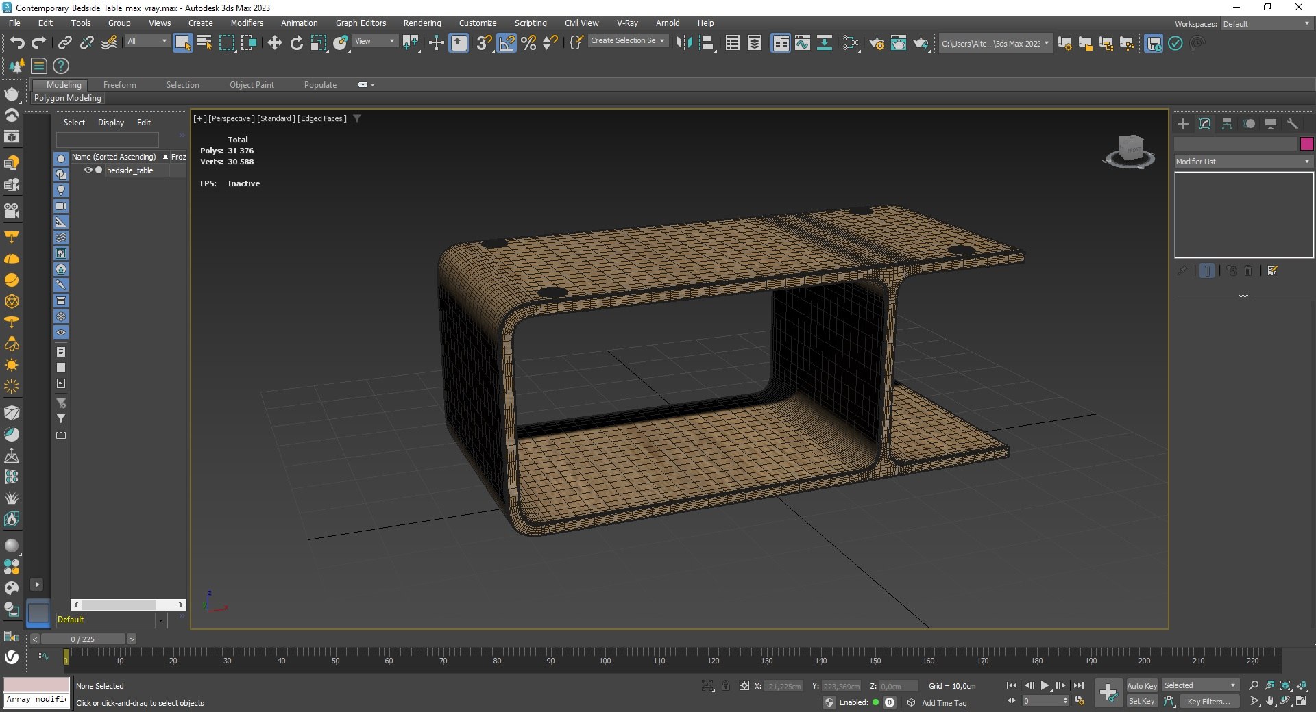 Contemporary Bedside Table For 3D Print 3D Model - TurboSquid 2258179