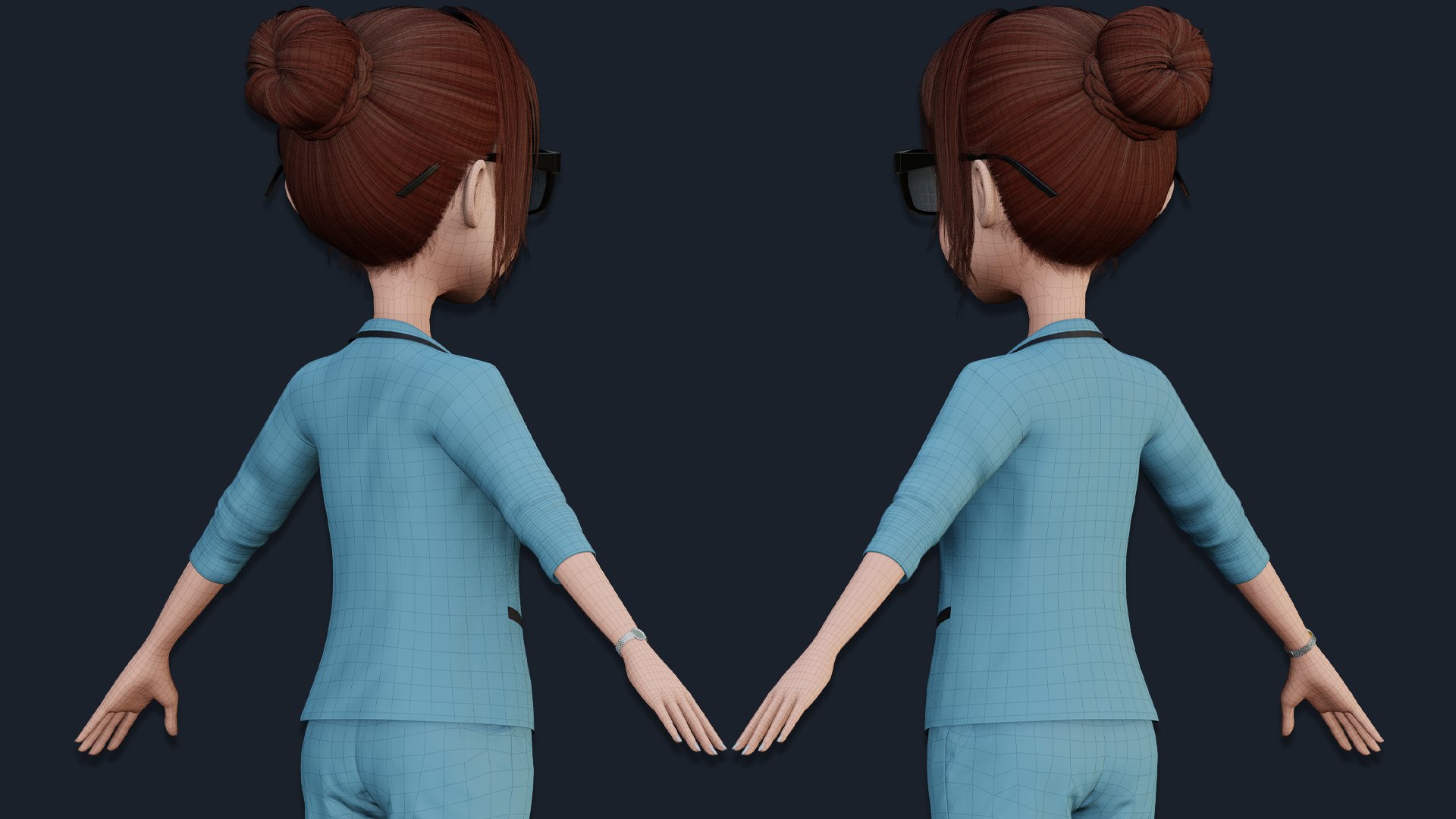 3D Cartoon Teacher Rigged Model - TurboSquid 2174787