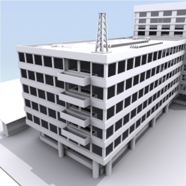 c4d building city block