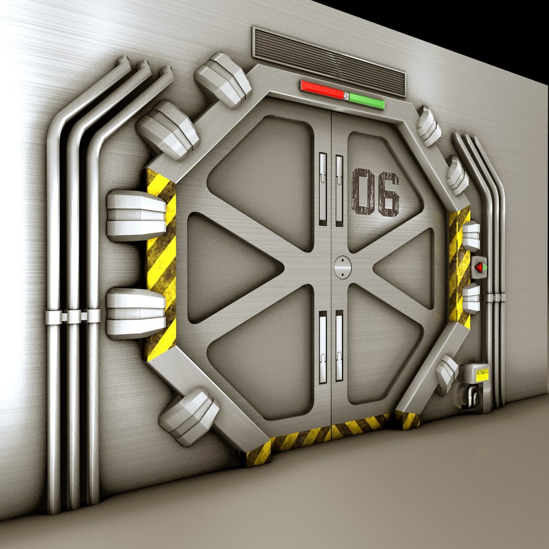 Technological Door 3d 3ds