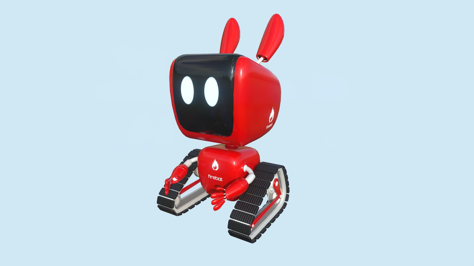 Cute Robot 10 Firebot Fire Fighter - Character SciFi Design 3D ...