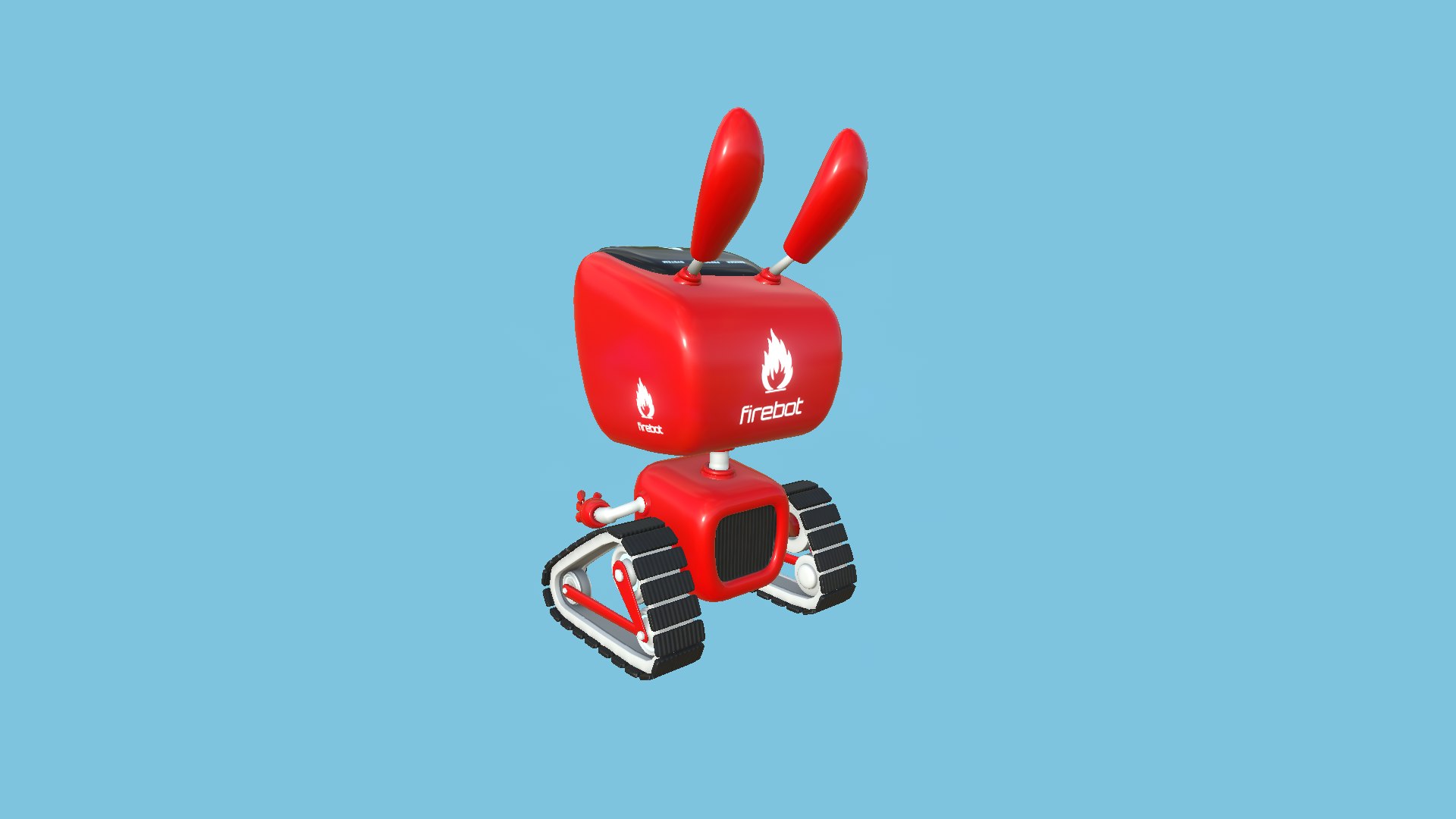Cute Robot 10 Firebot Fire Fighter - Character SciFi Design 3D ...