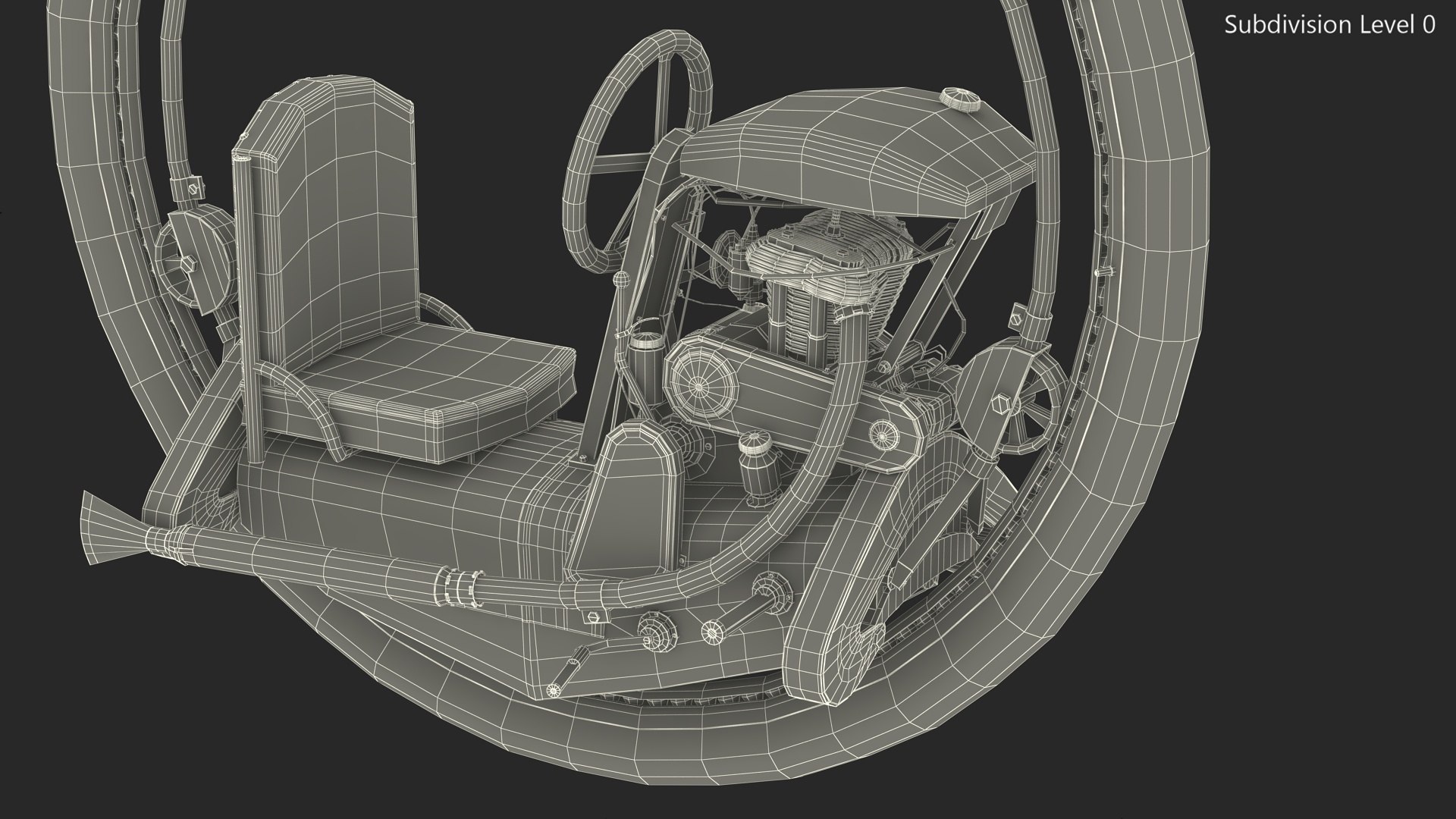 3D Classic Motorized Monowheel Model - TurboSquid 2318901