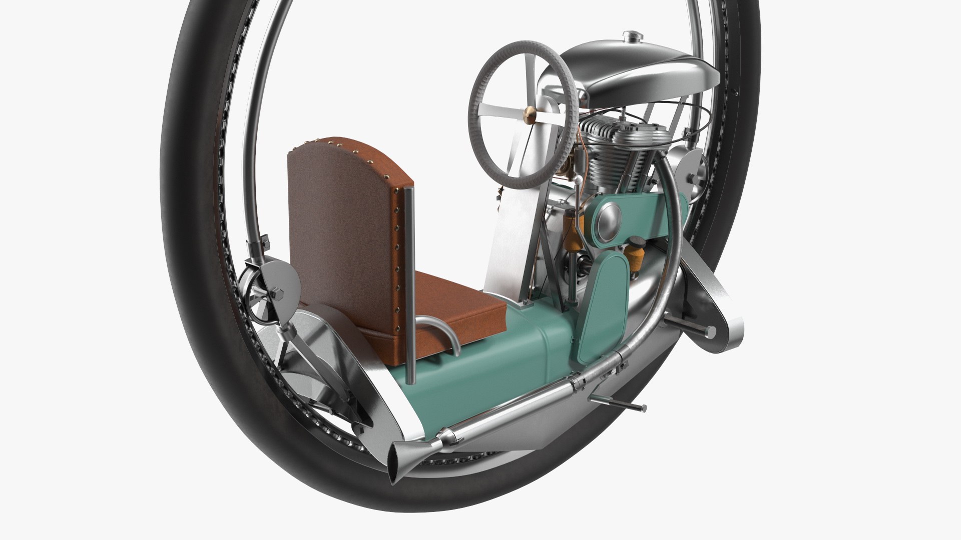 3D Classic Motorized Monowheel Model - TurboSquid 2318901