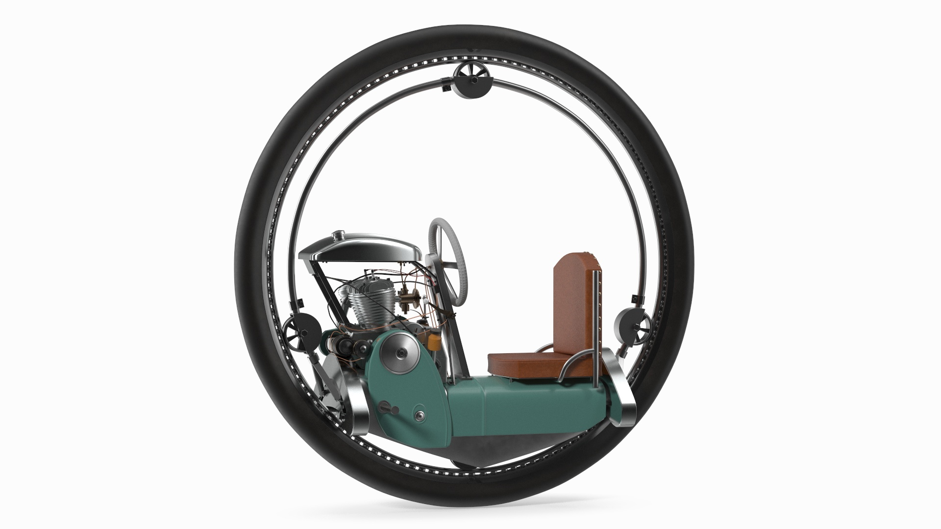 3D Classic Motorized Monowheel Model - TurboSquid 2318901