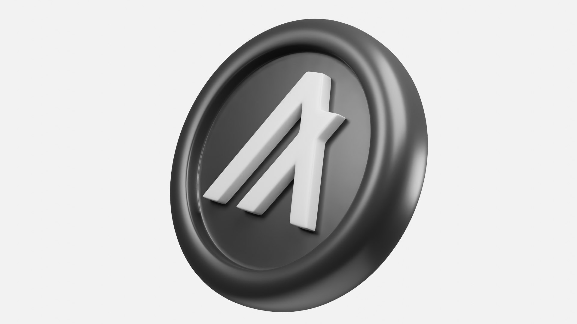 3D Model Algorand Or ALGO Black Coin With Cartoon Style - TurboSquid ...