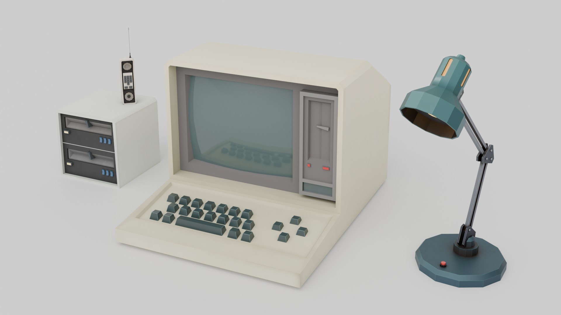 3D Model 3D Vintage Tech Props Pack - TurboSquid 2217462