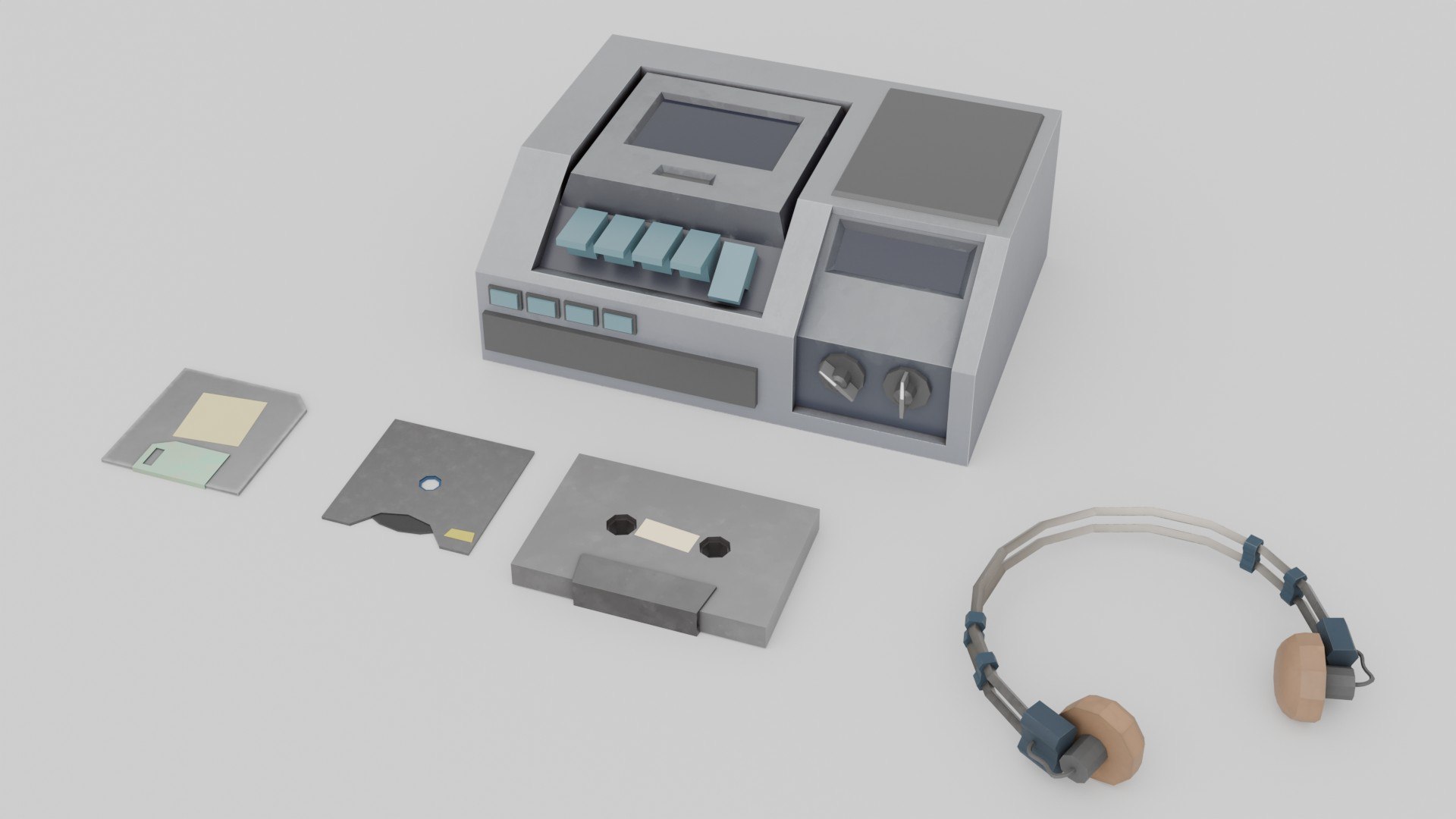 3D Model 3D Vintage Tech Props Pack - TurboSquid 2217462