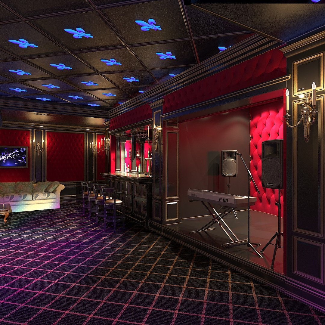 3d Night Club Interior