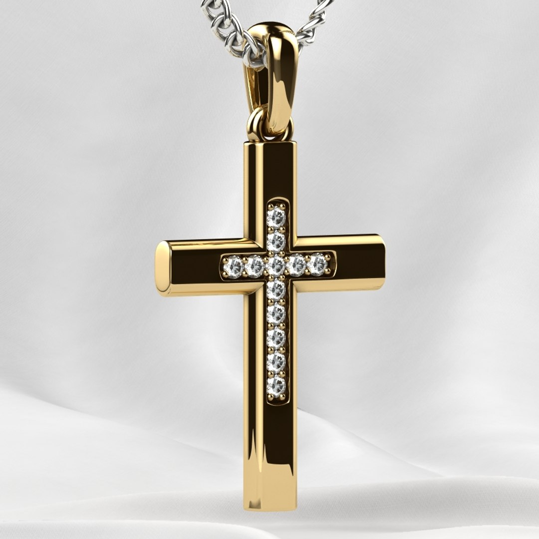 Free 3D Fashion Gold Cross FREE - TurboSquid 1796320