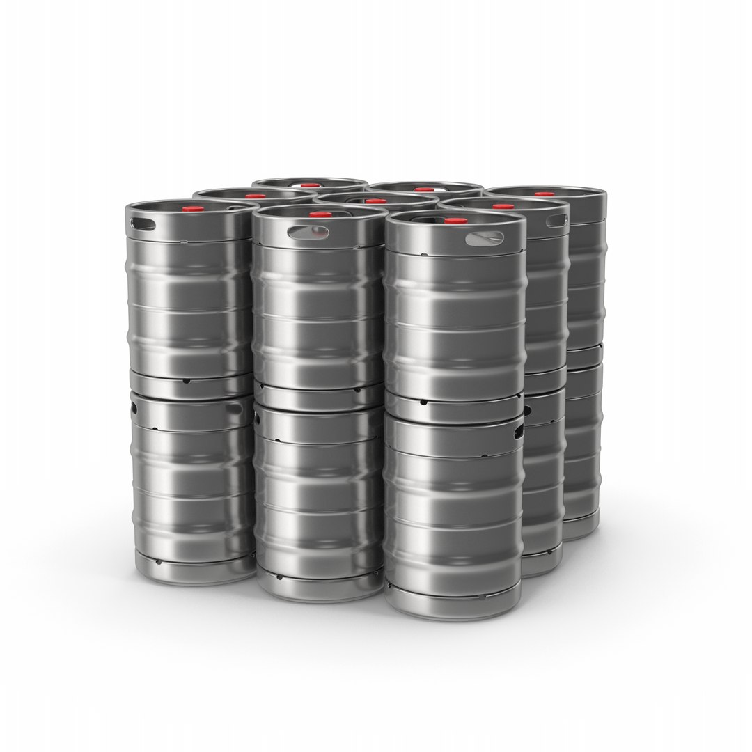 3D Stack Of Beer Kegs - TurboSquid 1985486
