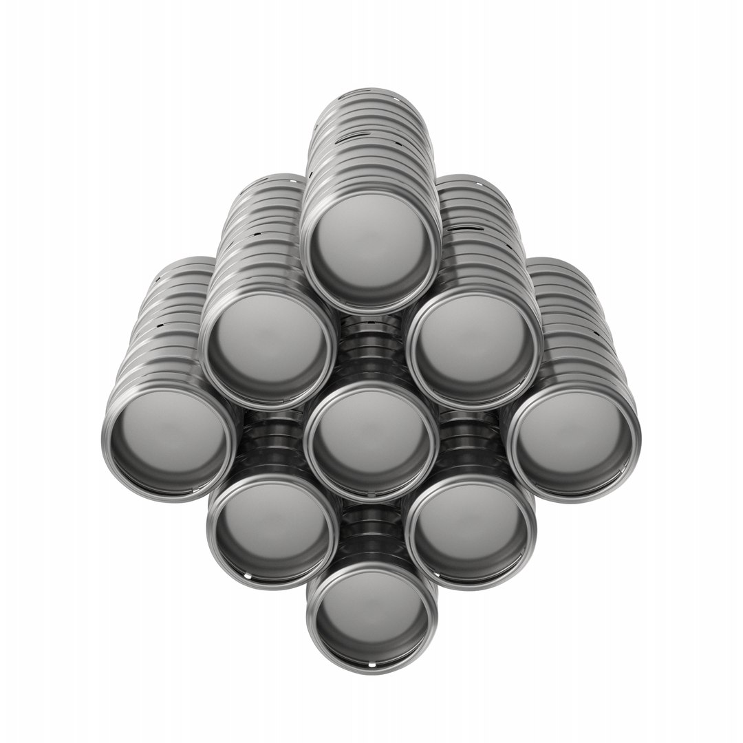3D Stack Of Beer Kegs - TurboSquid 1985486
