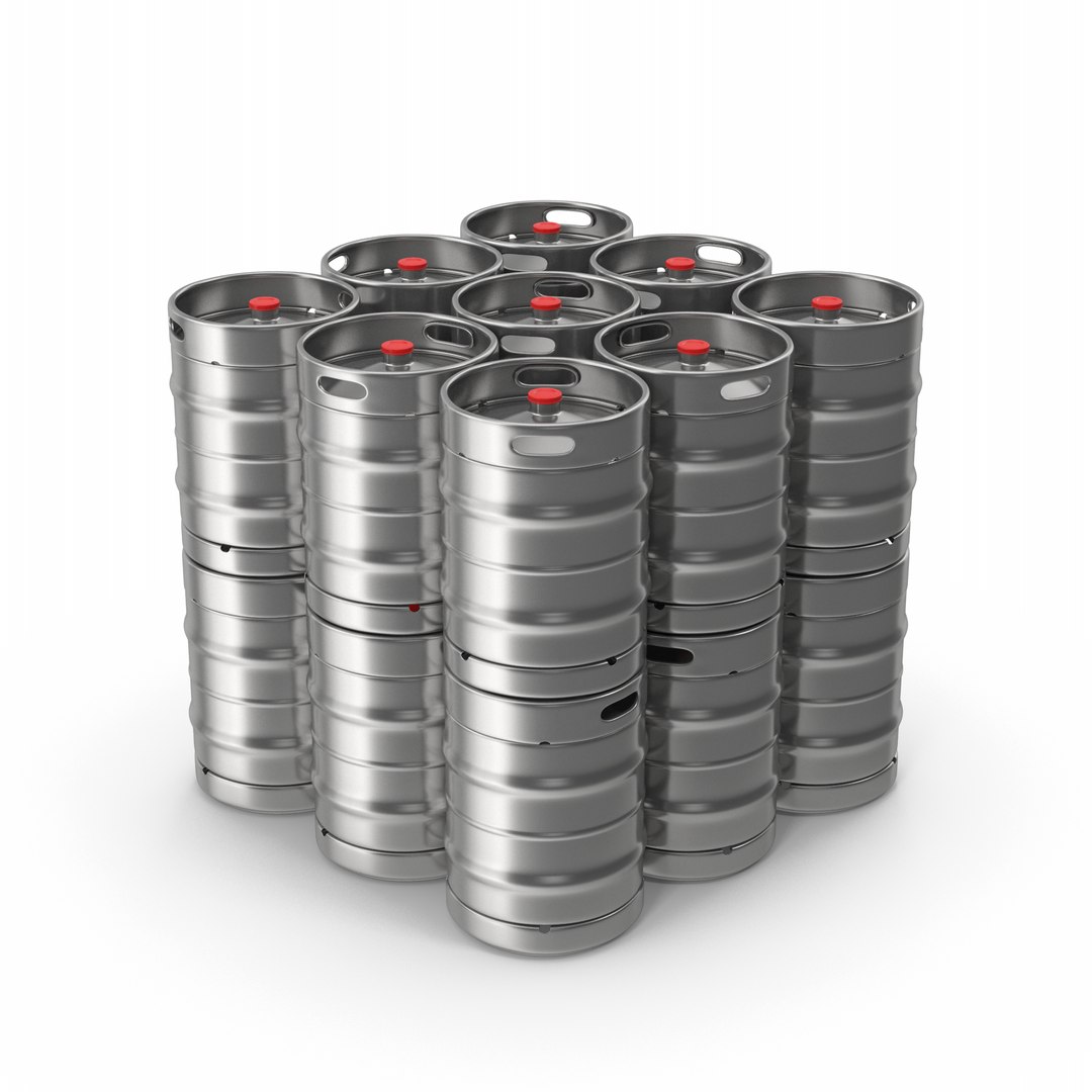 3D Stack Of Beer Kegs - TurboSquid 1985486