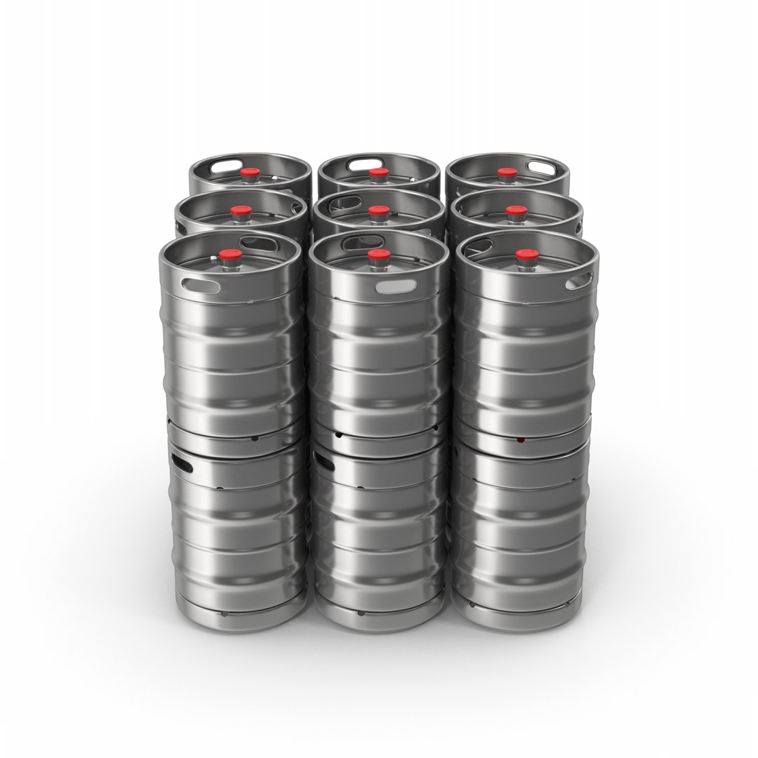 3D Stack Of Beer Kegs - TurboSquid 1985486