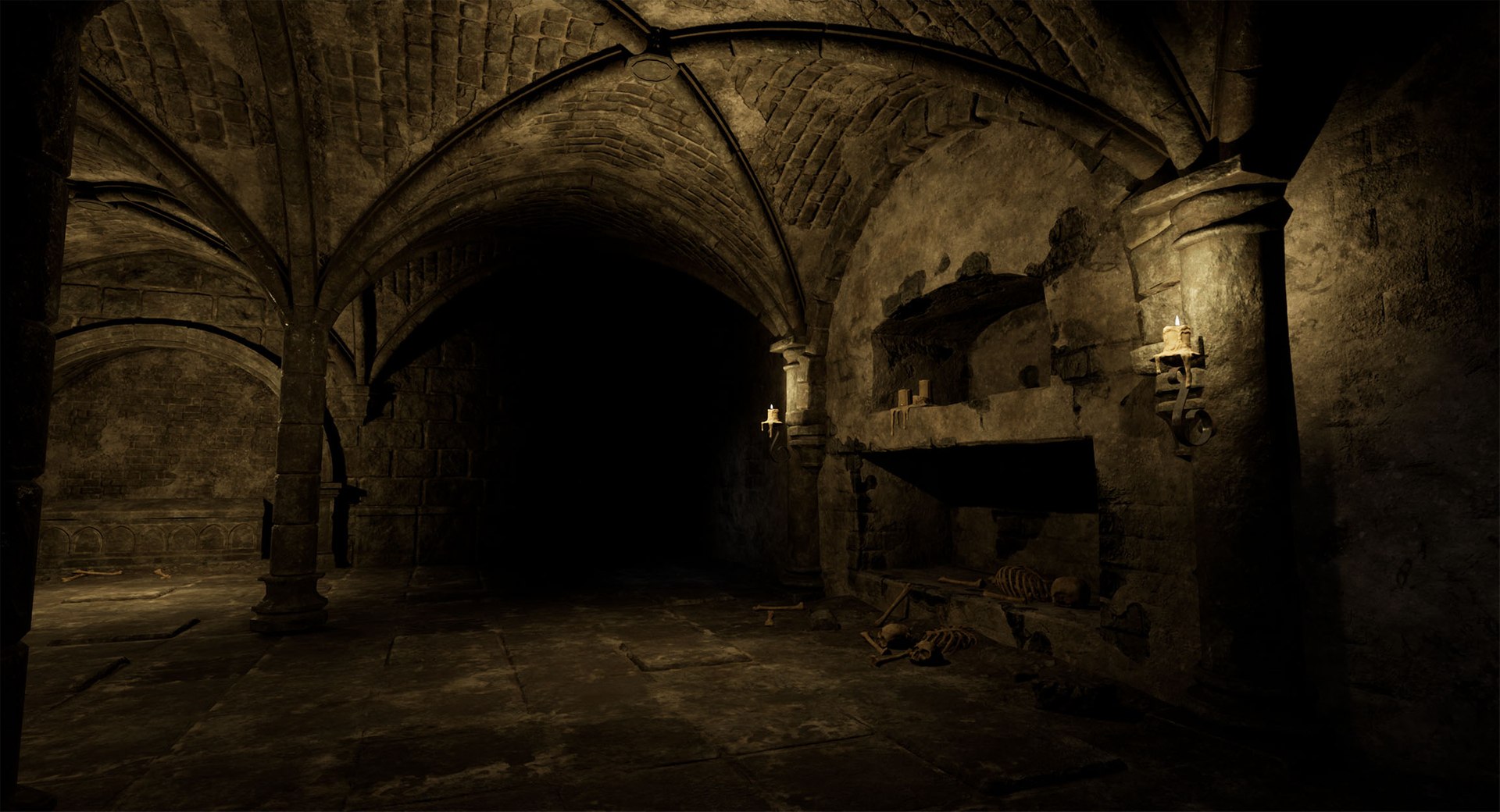 Crypt and catacombs modular dungeon 3D - TurboSquid 2147091