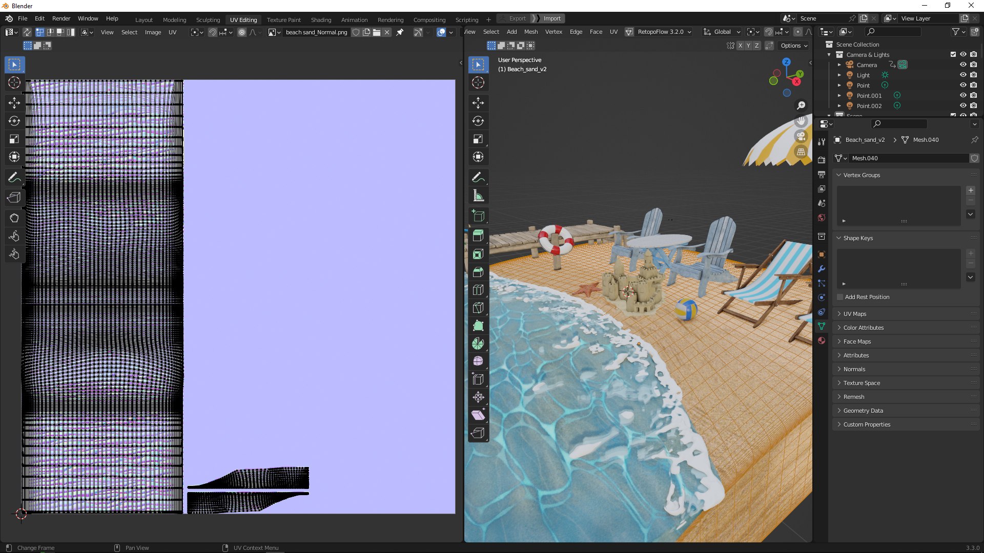 3D Model Beach Fragment Scene PBR - TurboSquid 1999681