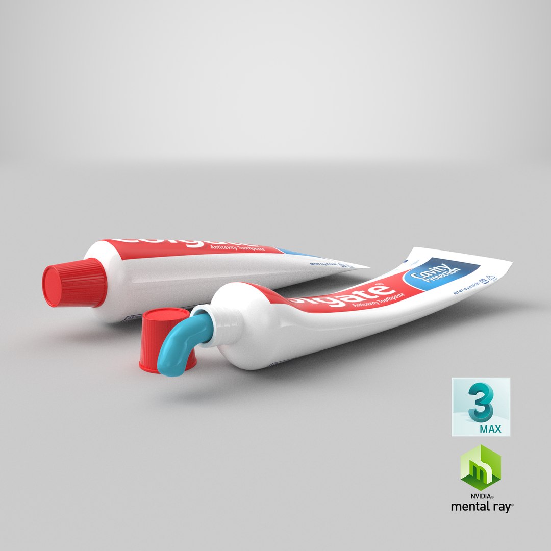 Toothpaste set 3D - TurboSquid 1701452