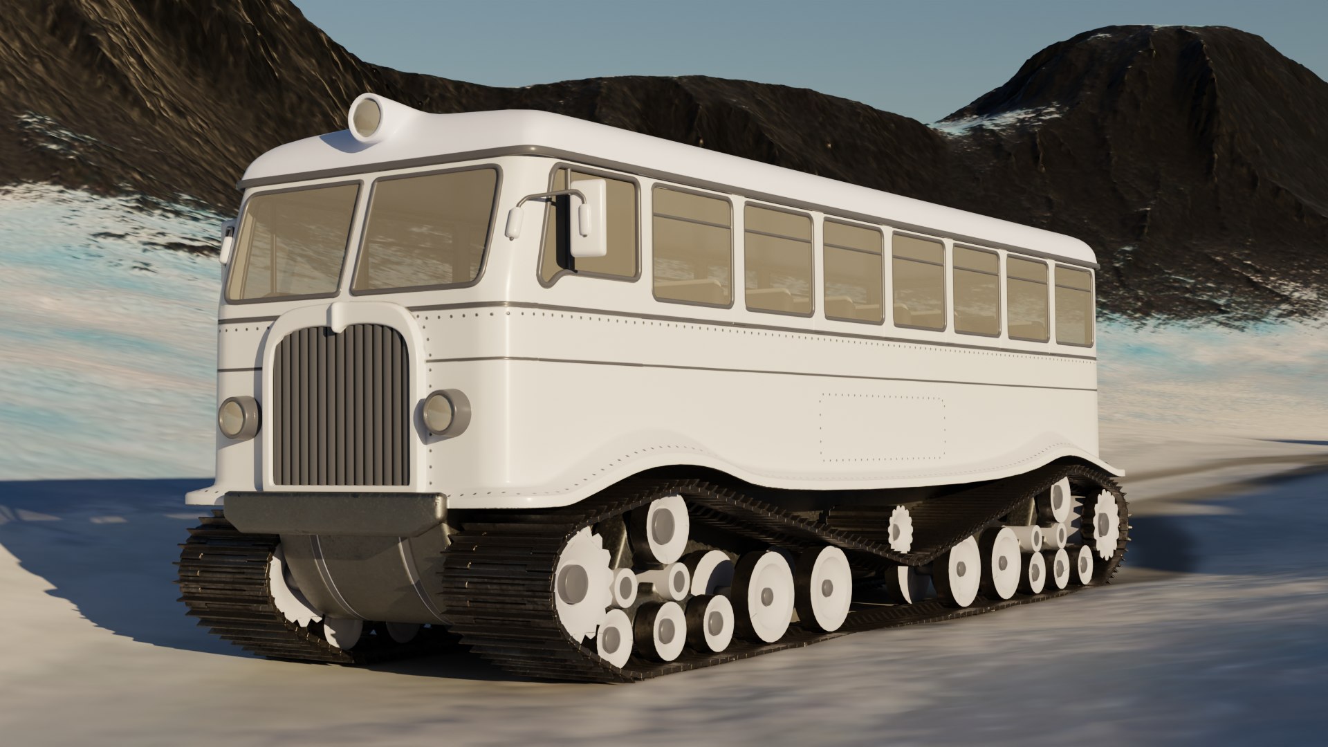 Snowcat Bus - TurboSquid 2290286