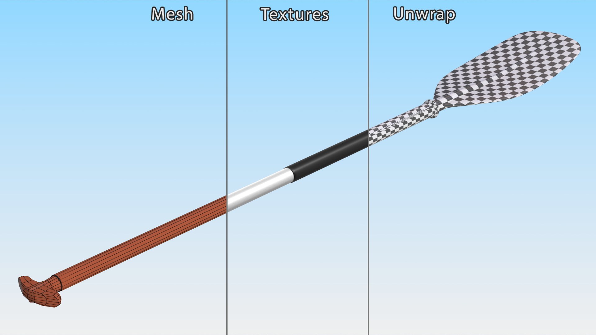 Aluminum Canoe Paddle 3D Model - TurboSquid 2215052