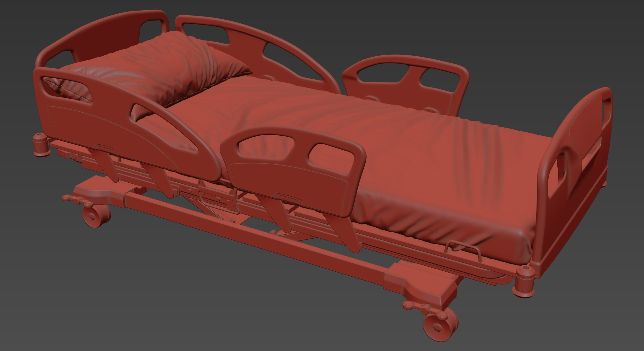 Hospital bed 3D model - TurboSquid 1543730