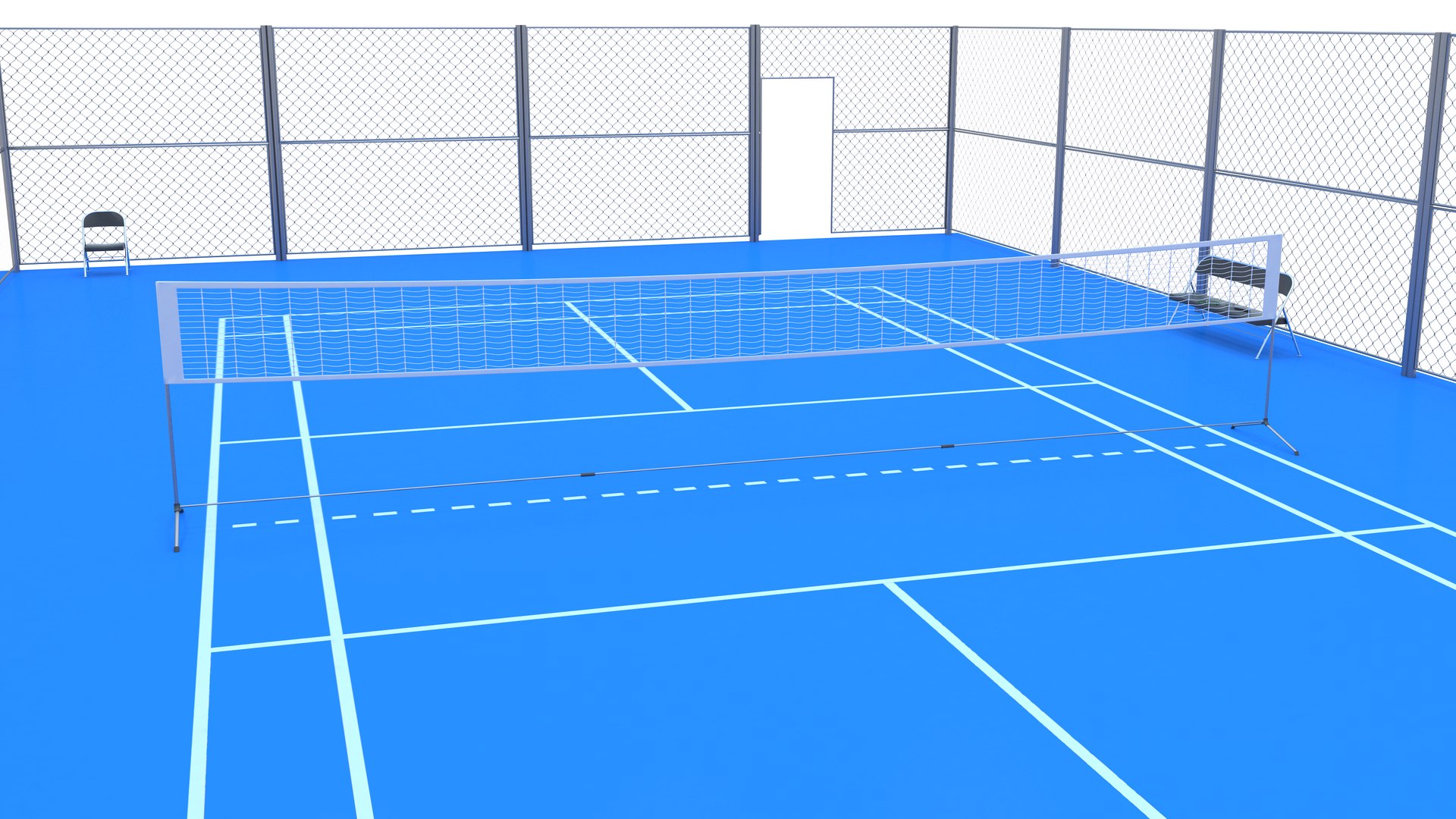 Outdoor Badminton Court - Blue 3D Model - TurboSquid 1930944