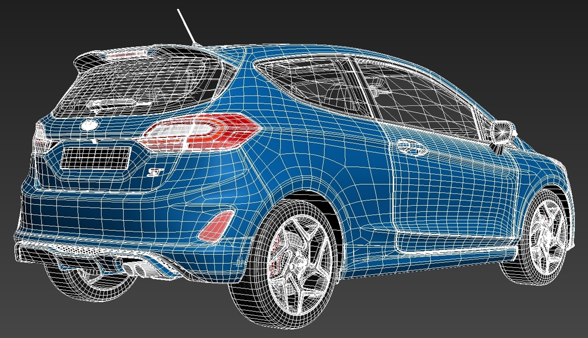 Ford Fiesta ST 3-door 2017 3D Model - TurboSquid 2222615
