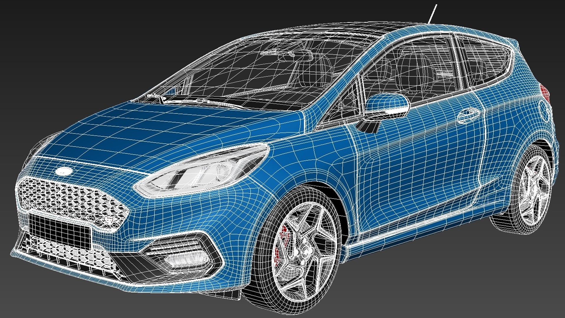 Ford Fiesta ST 3-door 2017 3D Model - TurboSquid 2222615