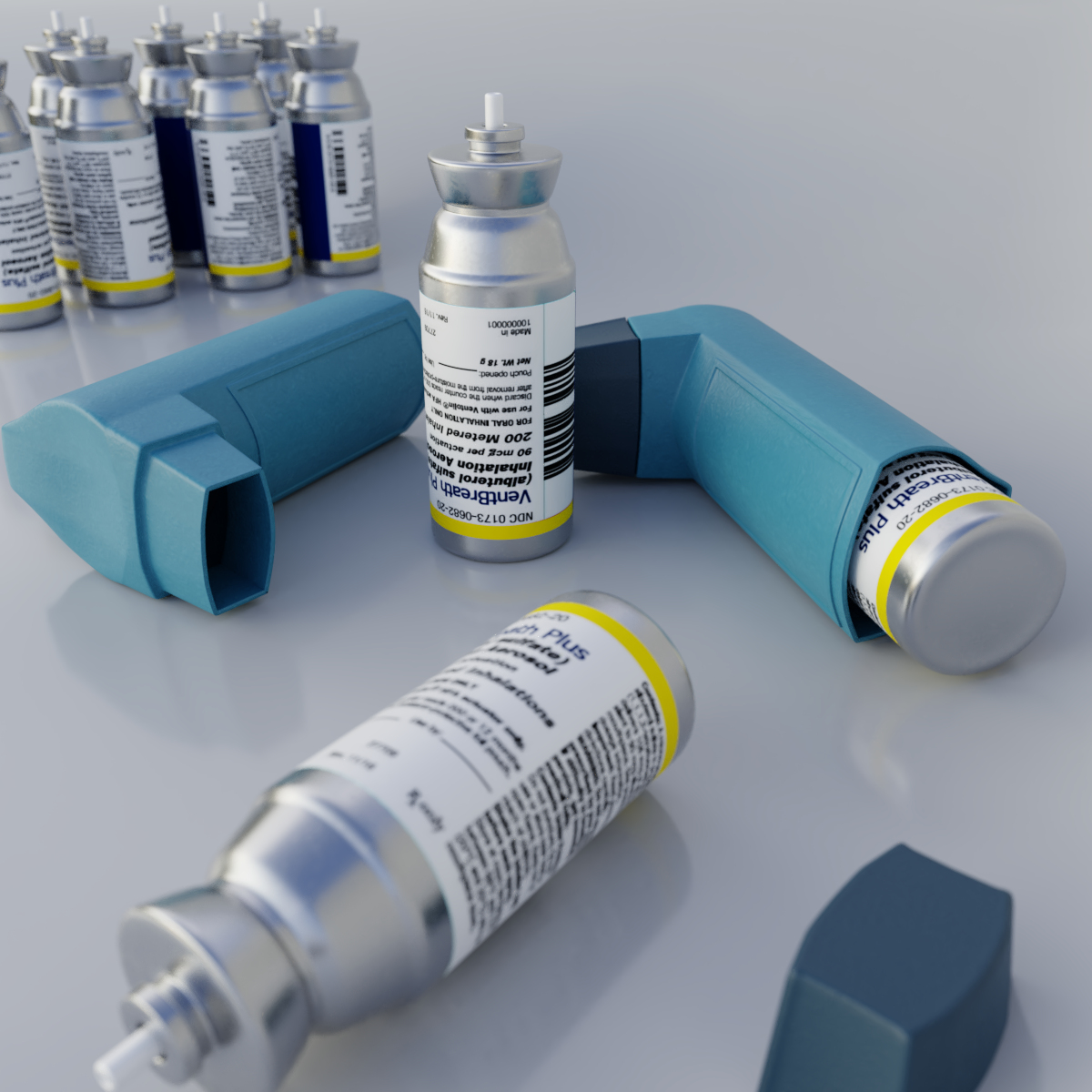 Albuterol inhaler 3D model - TurboSquid 1342261