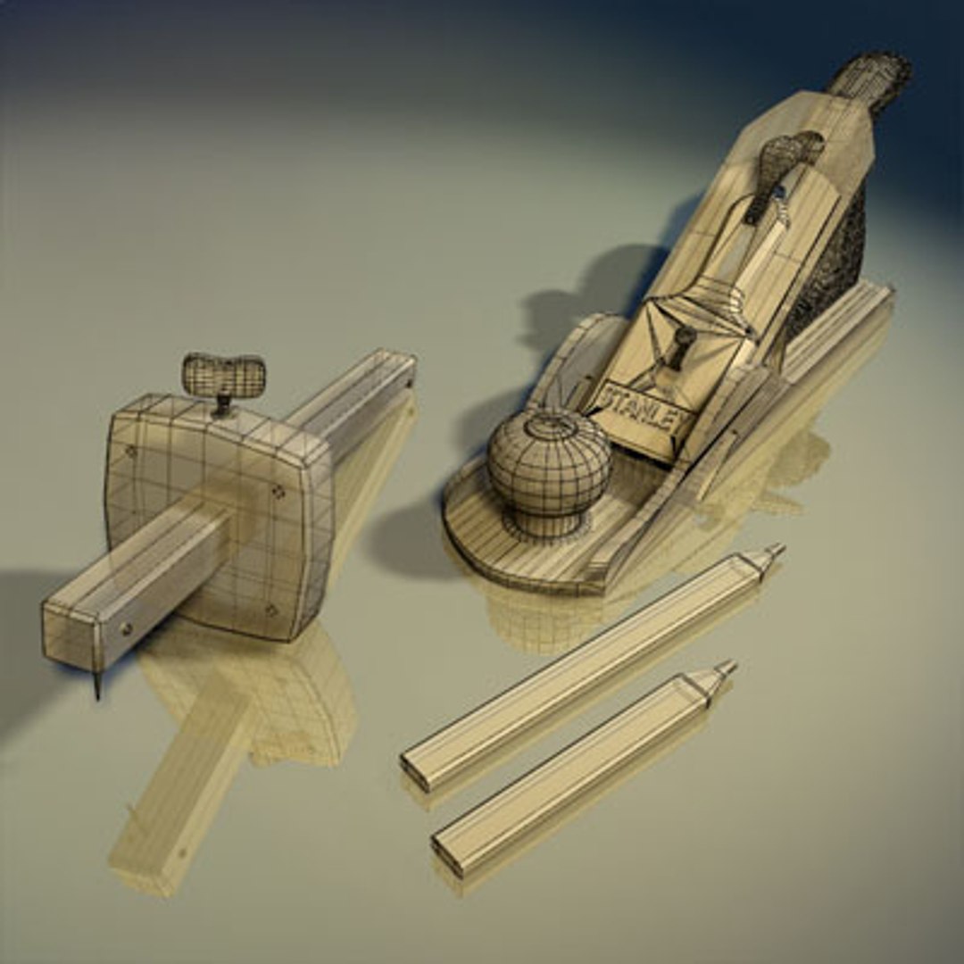 Wood Plane Tool 01 3ds