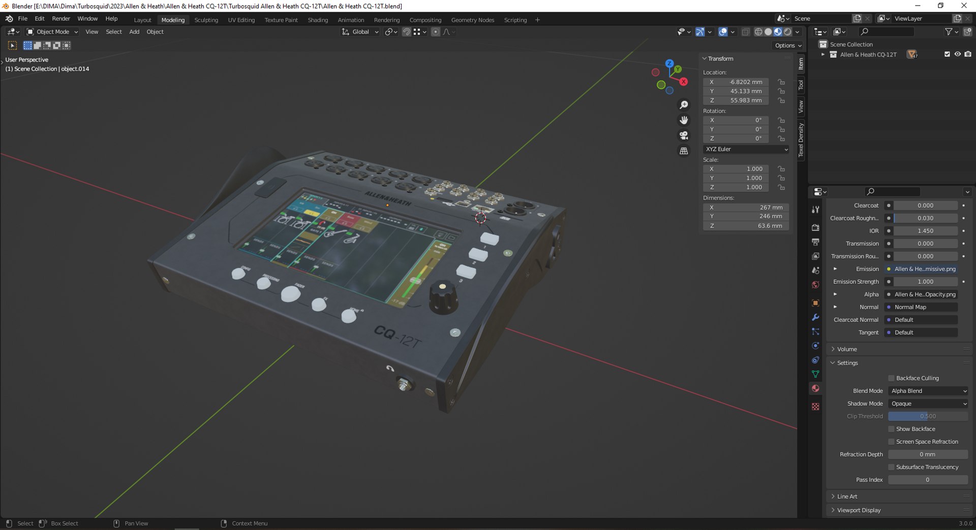 3D Allen Heath CQ-12T Ultra-Compact 12in 8out Digital Mixer - TurboSquid 2170423