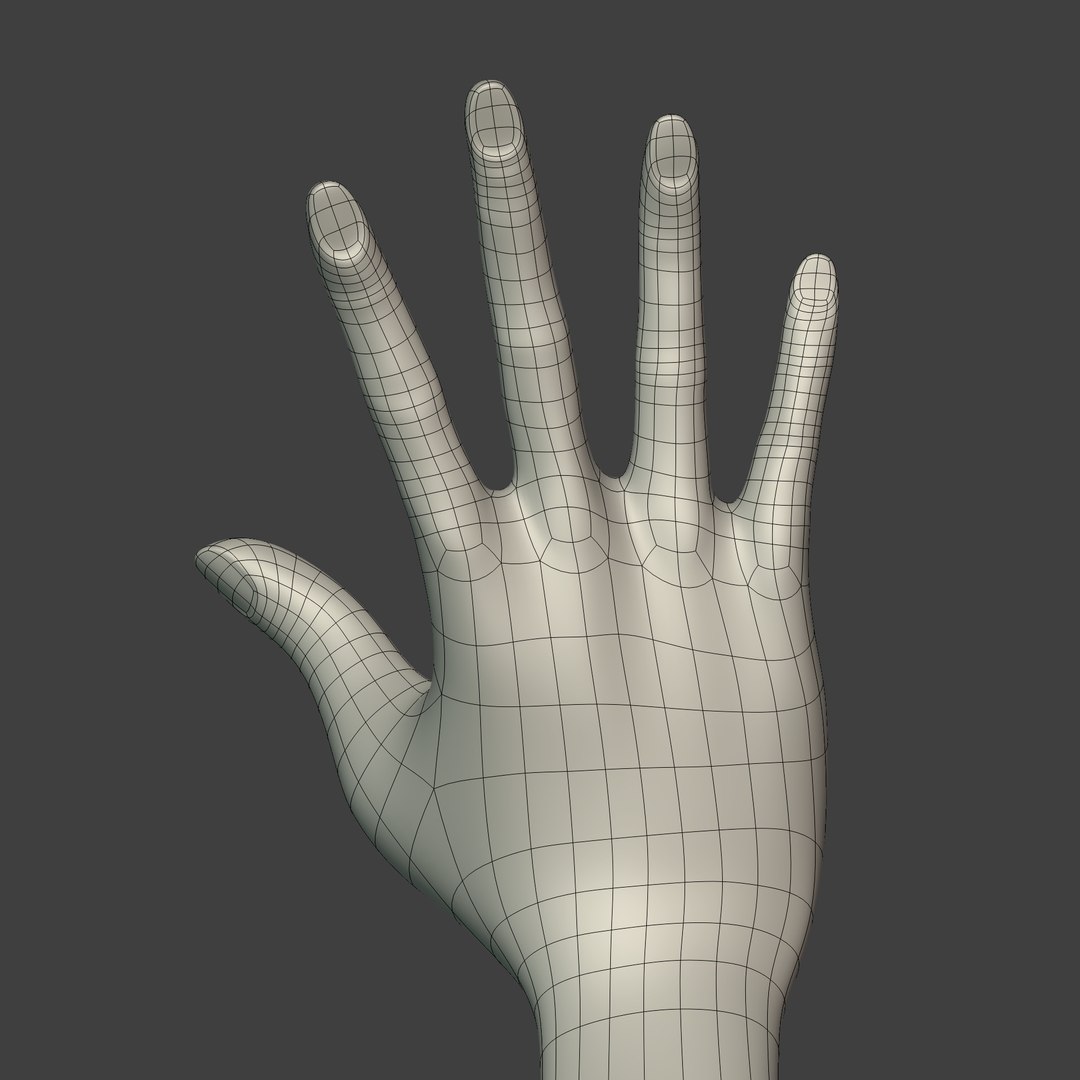 3D Cartoon Opened Hand - TurboSquid 1301281