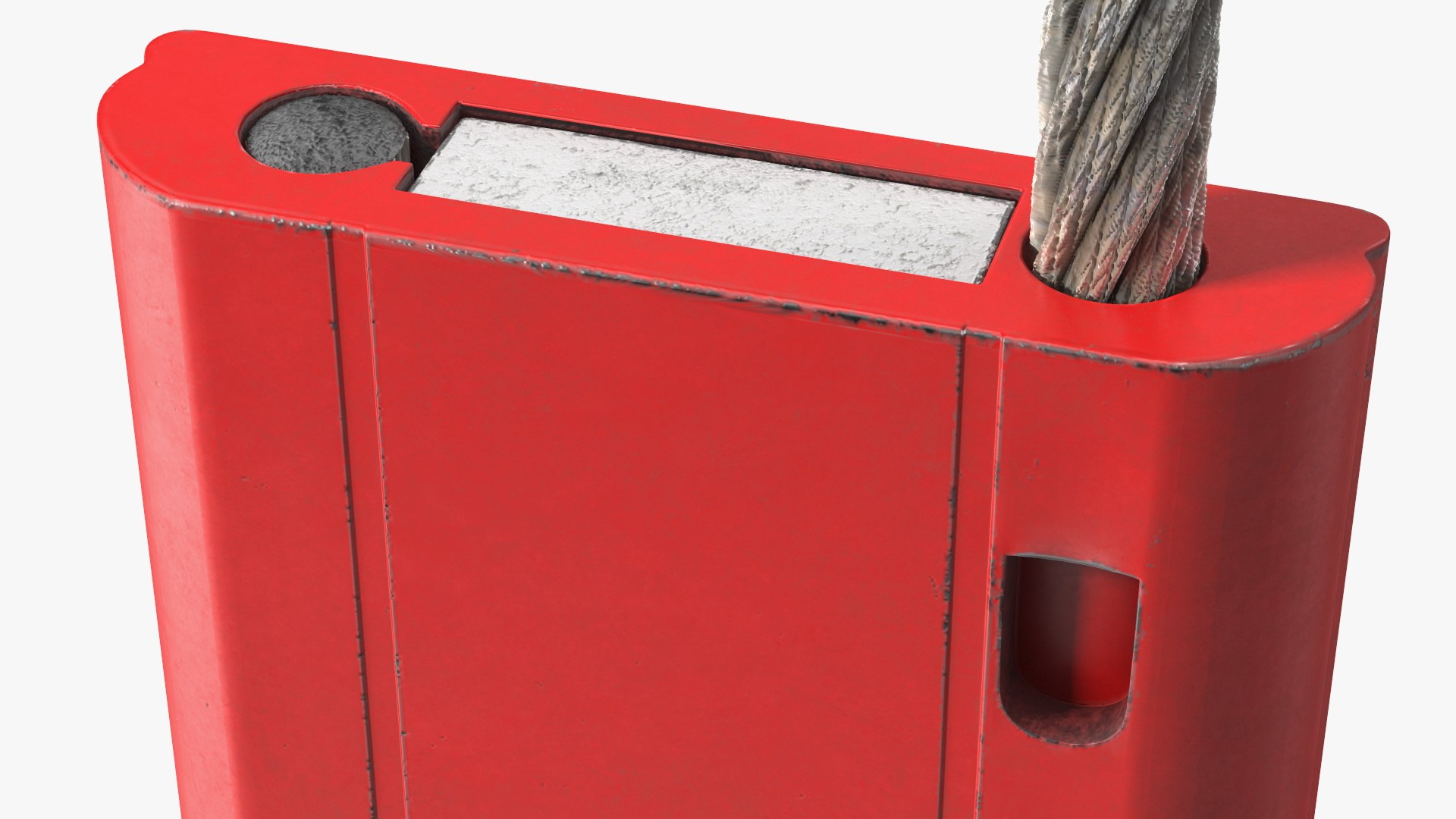 3D Red Tight Steel Cable Seal Loop Model - TurboSquid 2049066