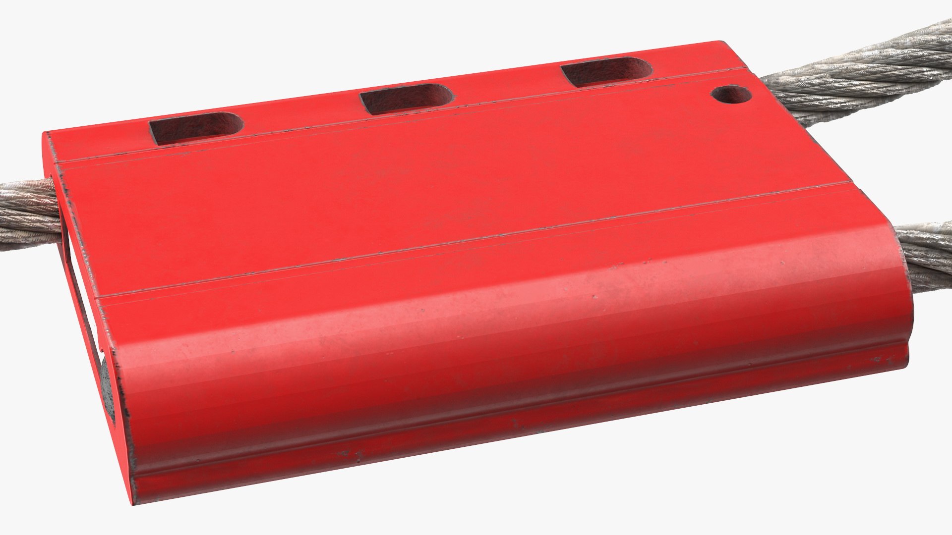 3D Red Tight Steel Cable Seal Loop Model - TurboSquid 2049066