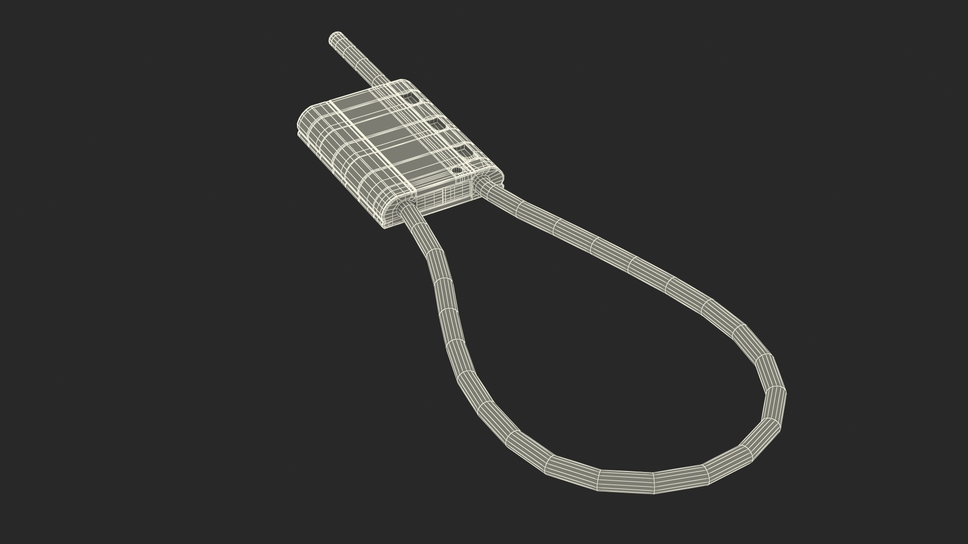 3D Red Tight Steel Cable Seal Loop Model - TurboSquid 2049066