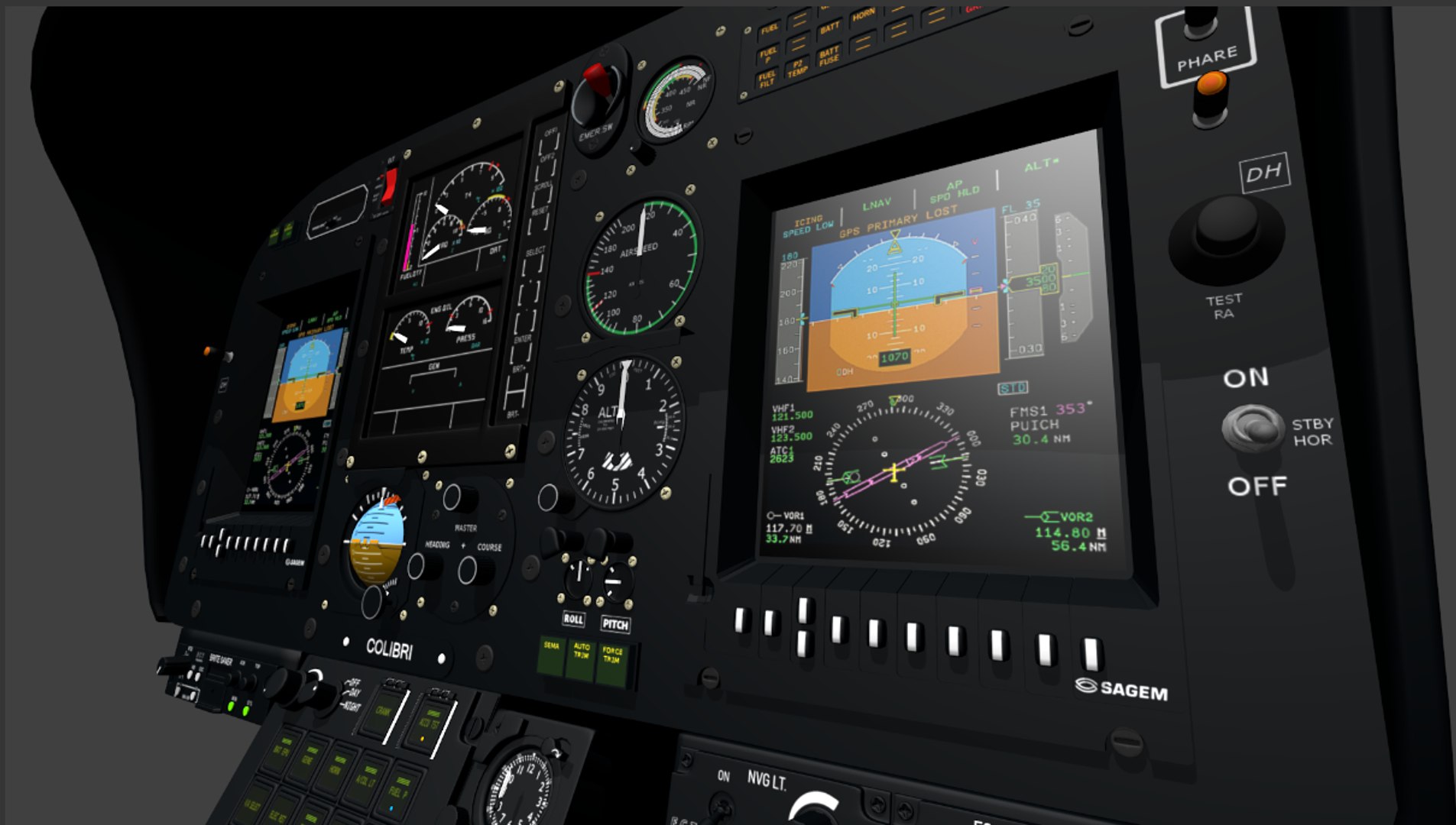3D H120 Glass Cockpit - TurboSquid 1409901