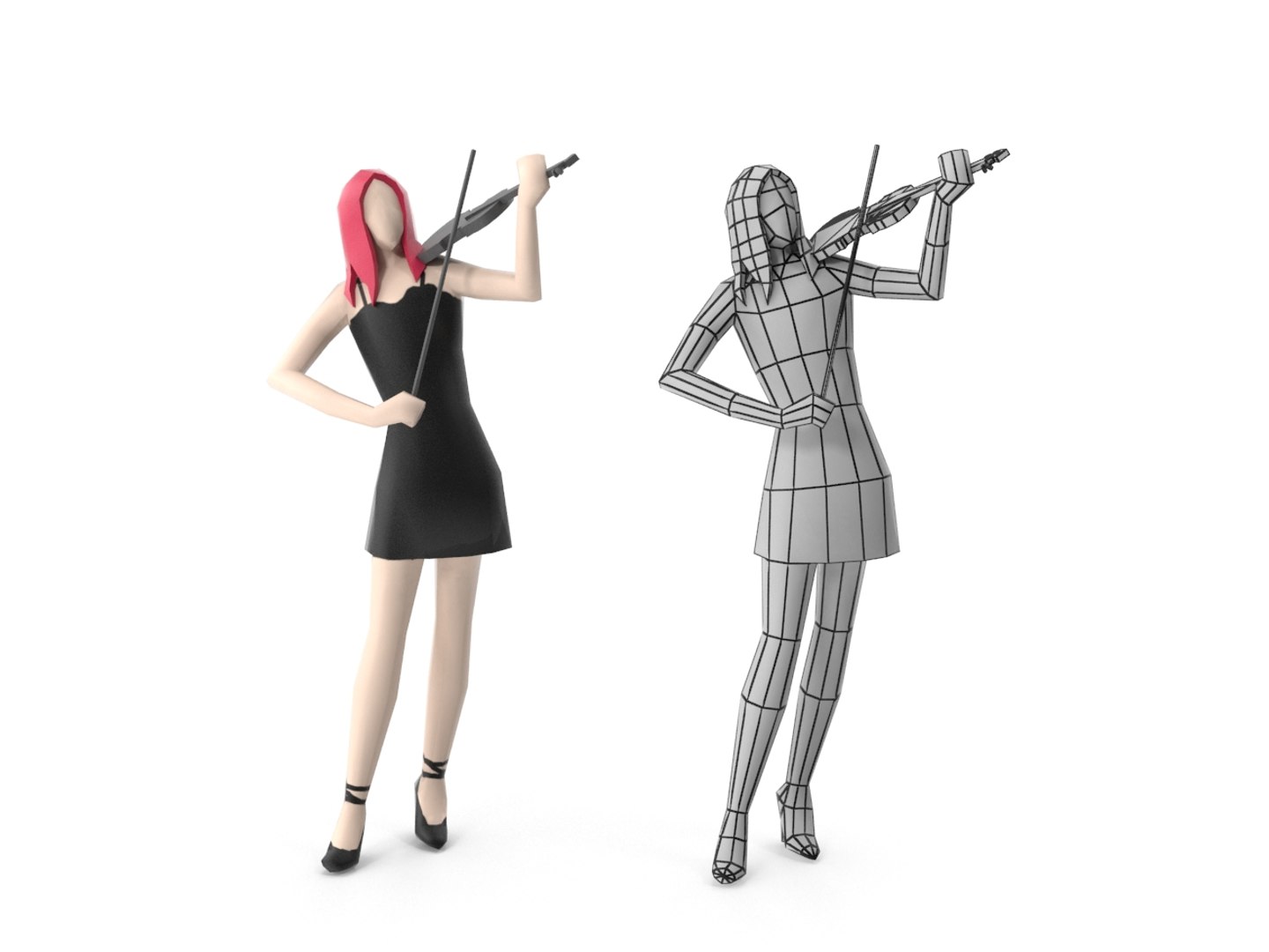People Playing Music Instrument 3D Model - TurboSquid 1310014