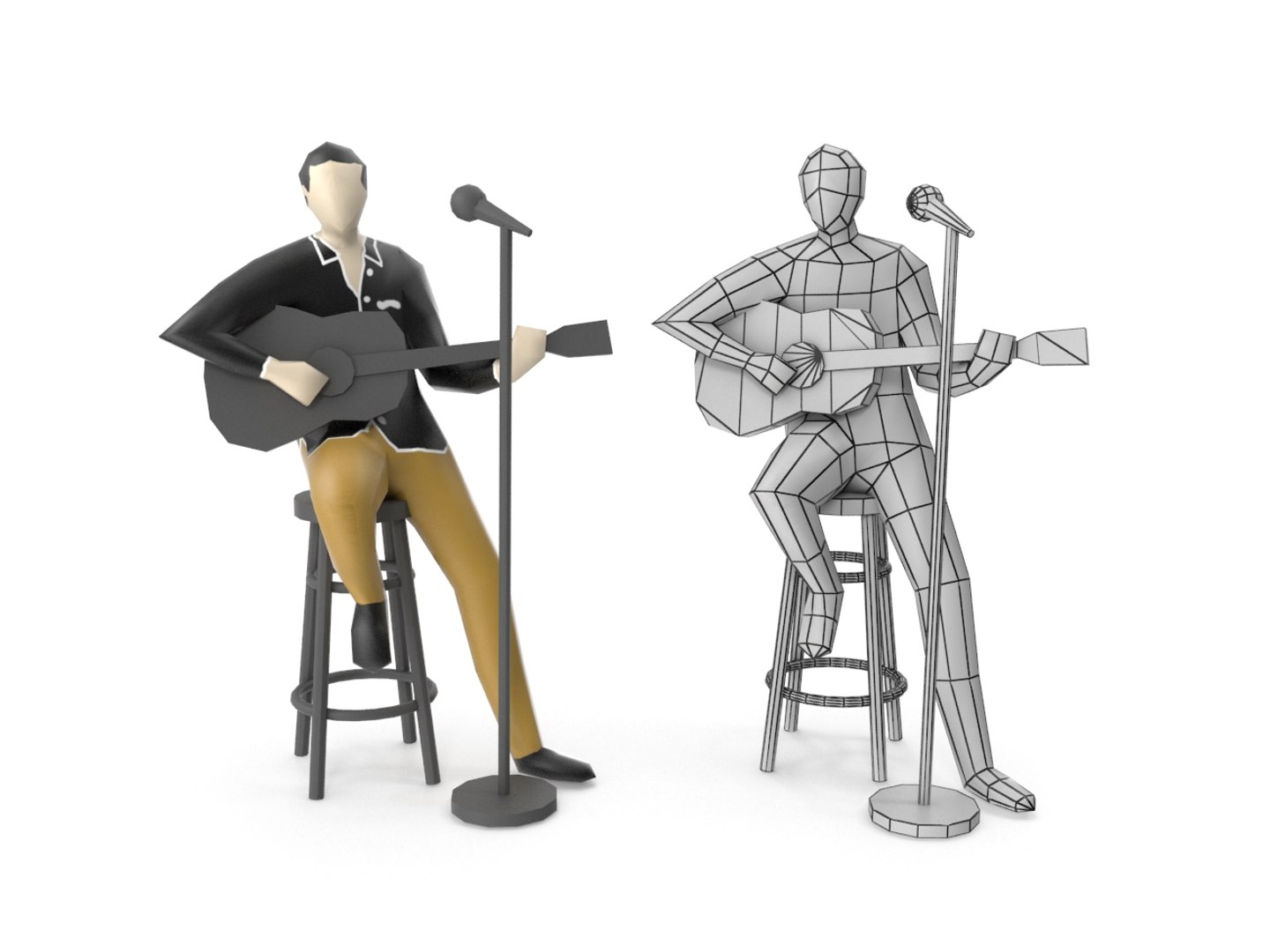 People Playing Music Instrument 3D Model - TurboSquid 1310014