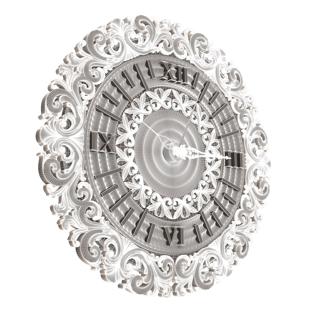 3D Classic Wall Clock 018 Chrome - TurboSquid 2138069