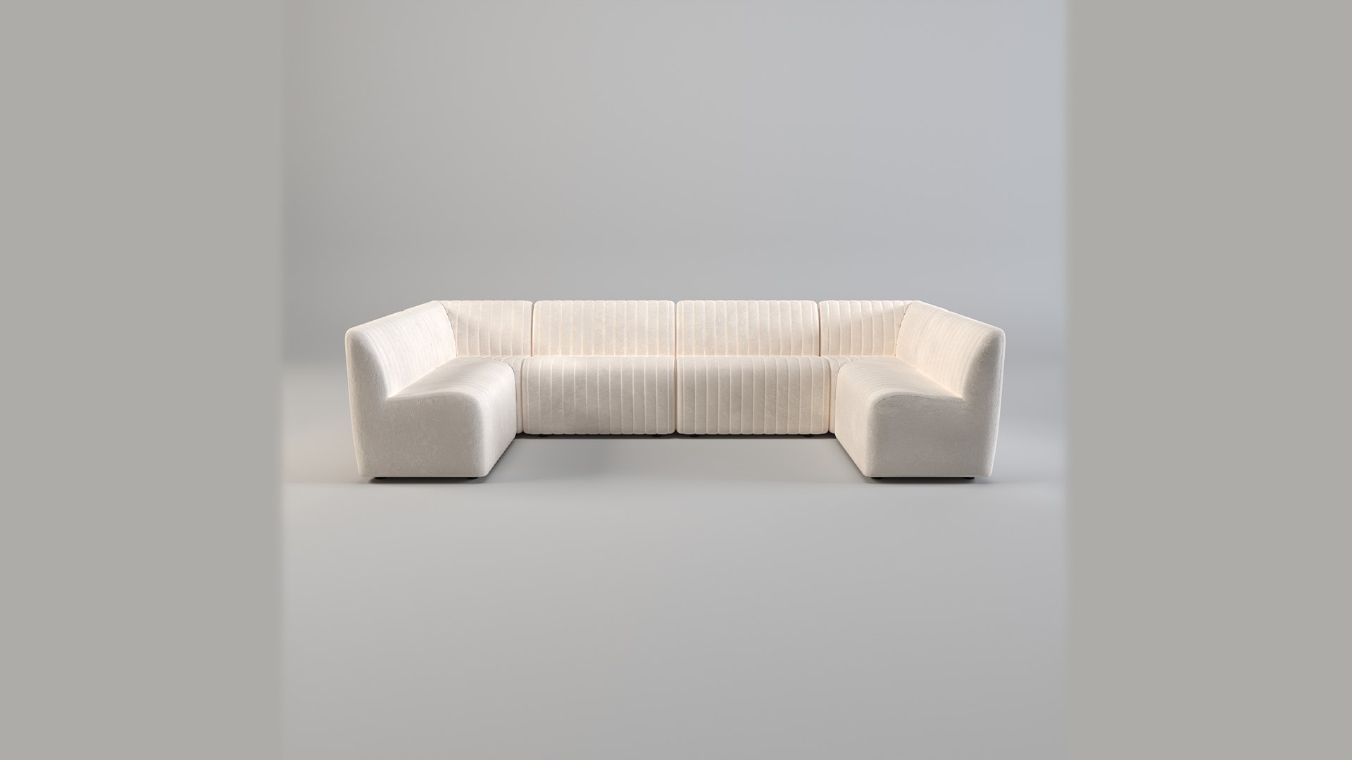 3D U-Shaped Sectional Moduler Sofa Model - TurboSquid 2361178