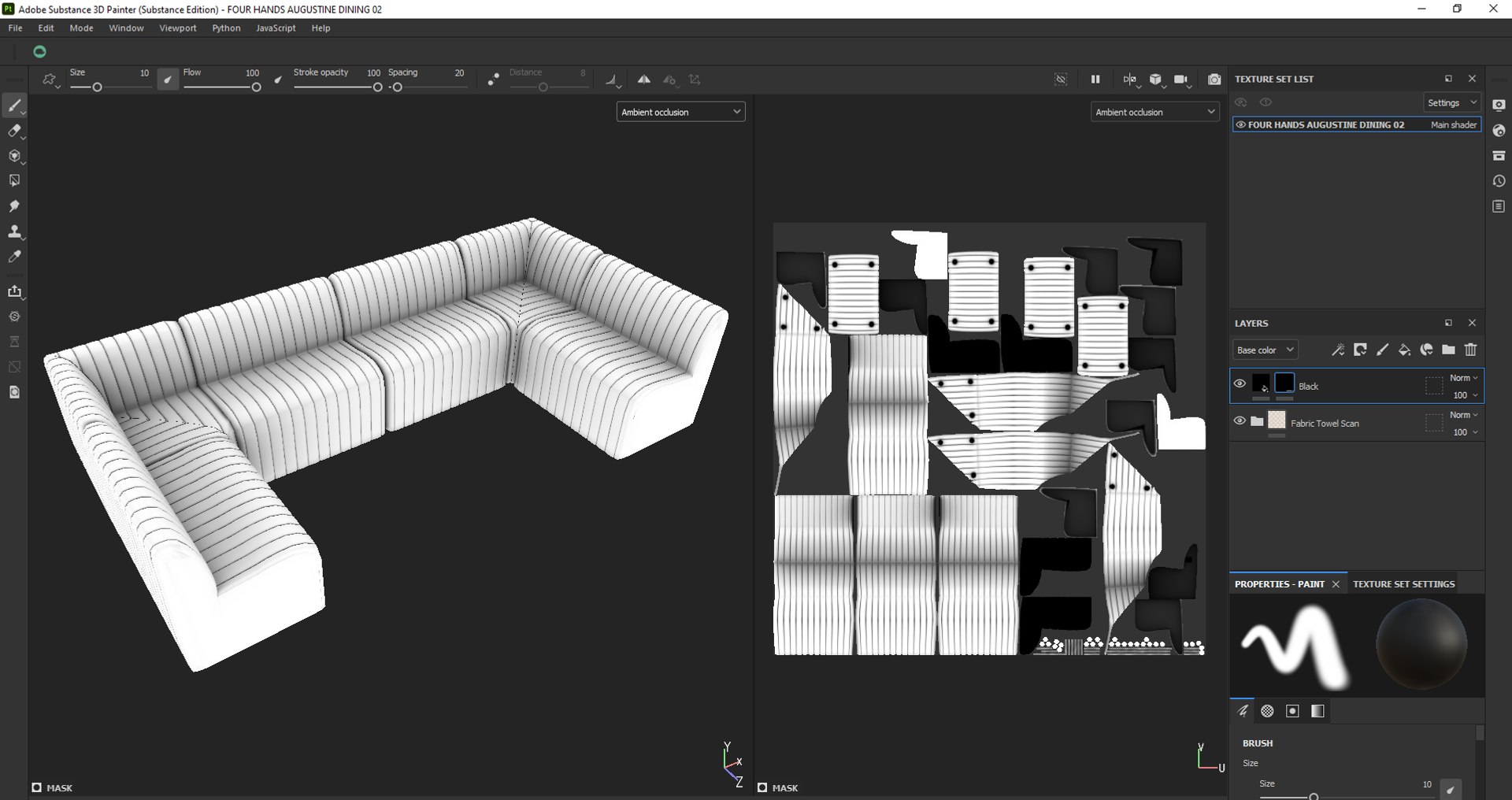 3D U-Shaped Sectional Moduler Sofa Model - TurboSquid 2361178