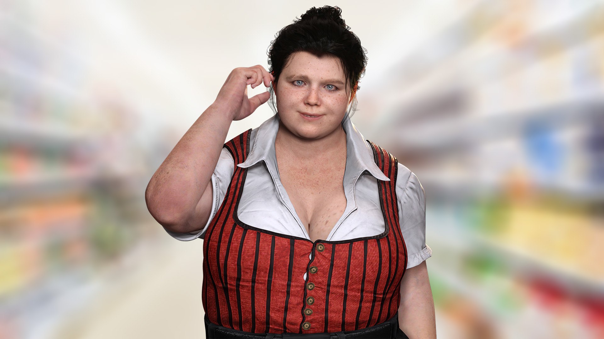 3D Marketplace Vendor Or Innkeeper Realistic 3D Model Model ...