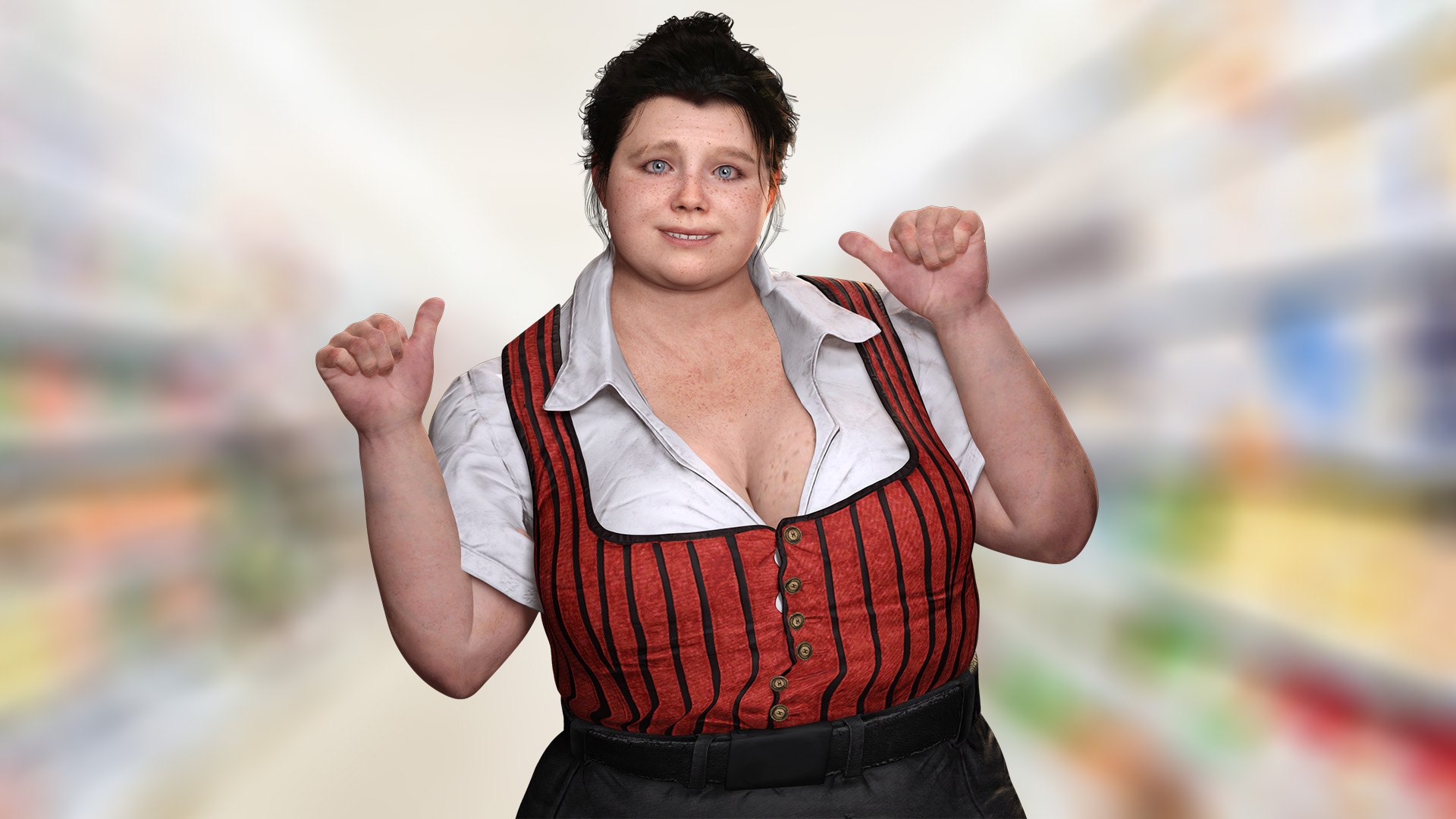 3D Marketplace Vendor Or Innkeeper Realistic 3D Model Model ...