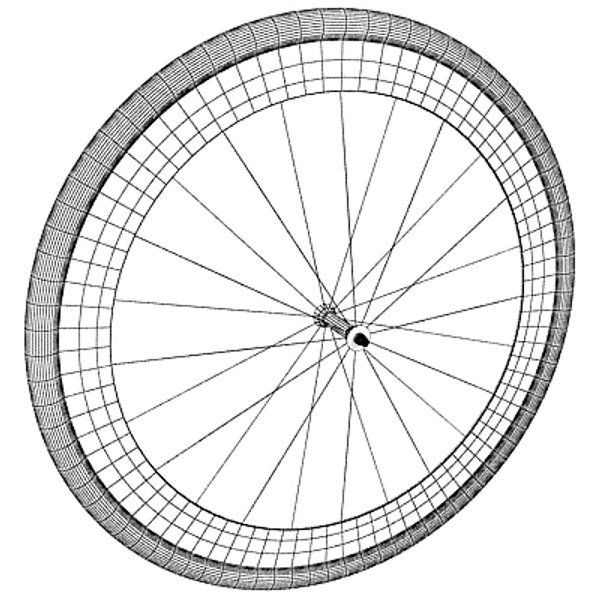 3d 4 bike wheels model
