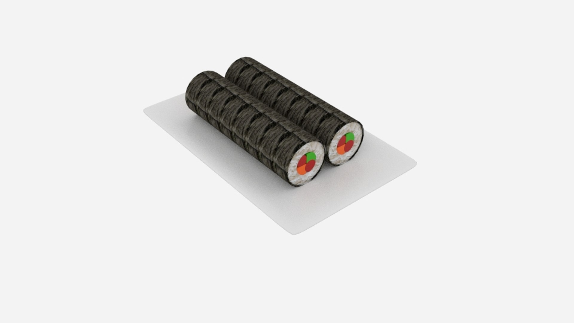 3D Model Sushi Roll Slice | 1149045 | TurboSquid