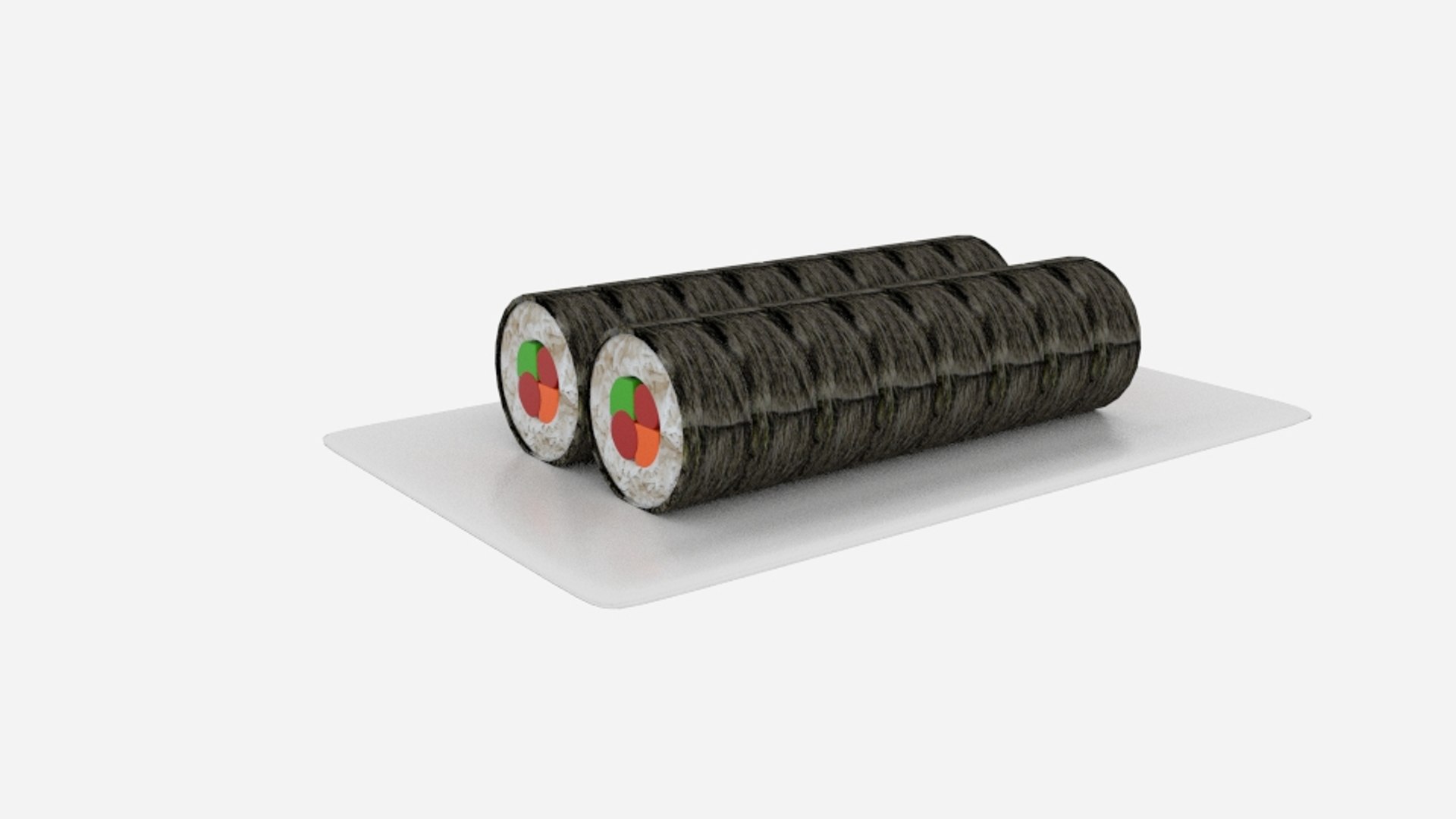 3D Model Sushi Roll Slice | 1149045 | TurboSquid
