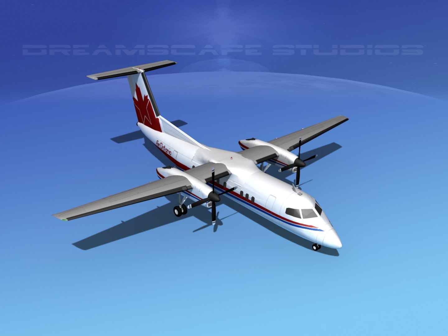 3d Model Dhc-8-100 Dash 8