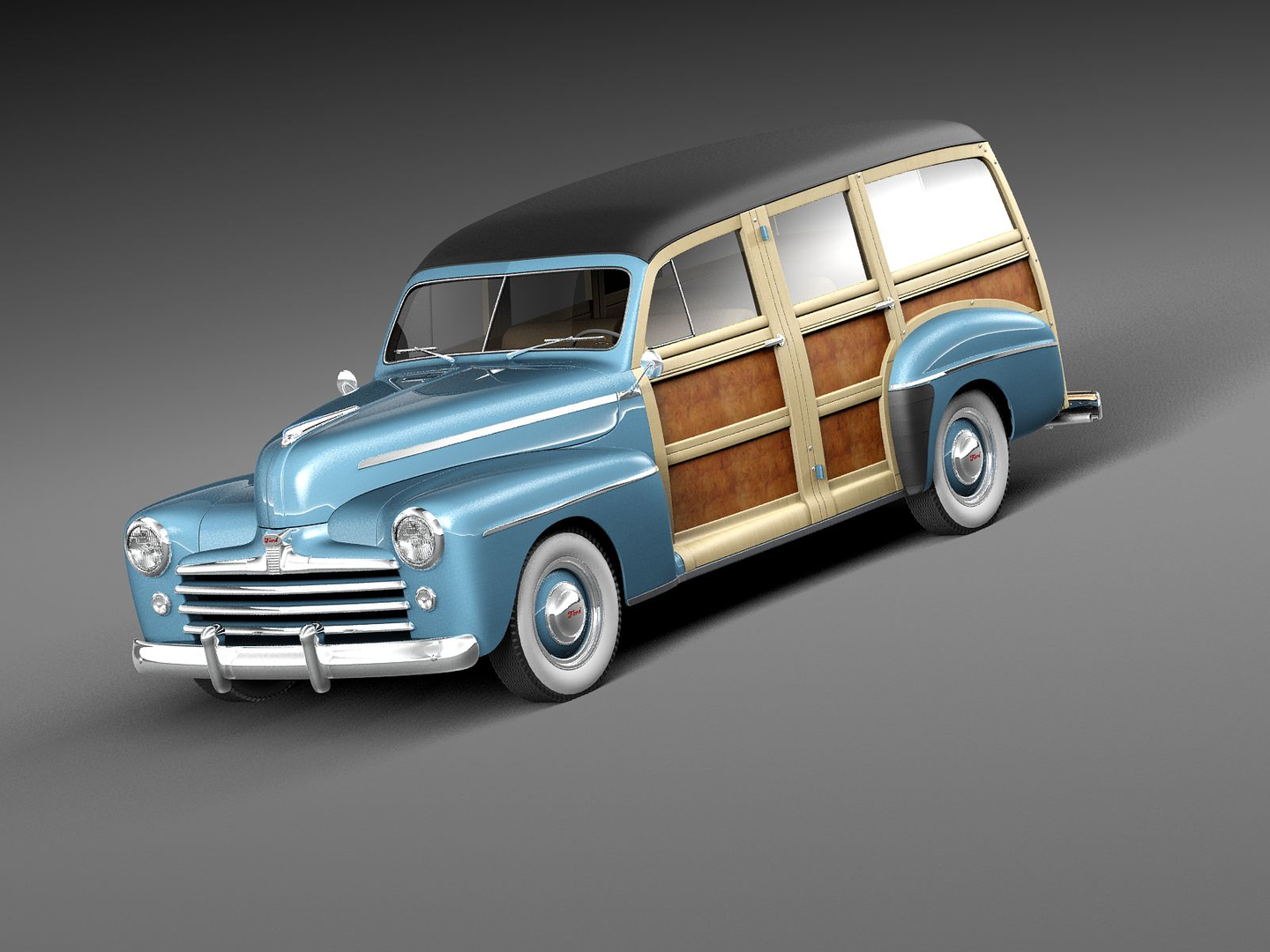 1948 Woody Wood Station Wagon 3ds