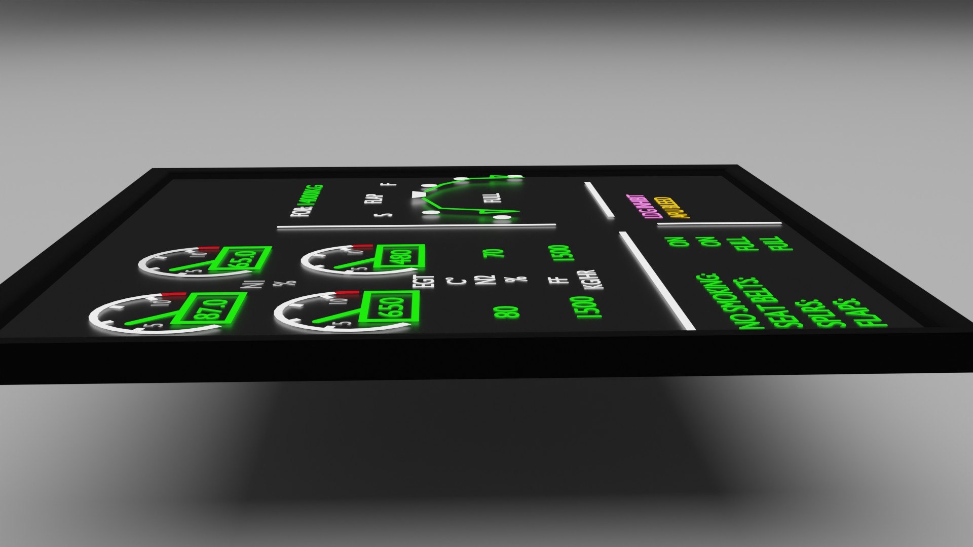 3D Electronic Centralised Aircraft Monitoring Model - TurboSquid 2122653